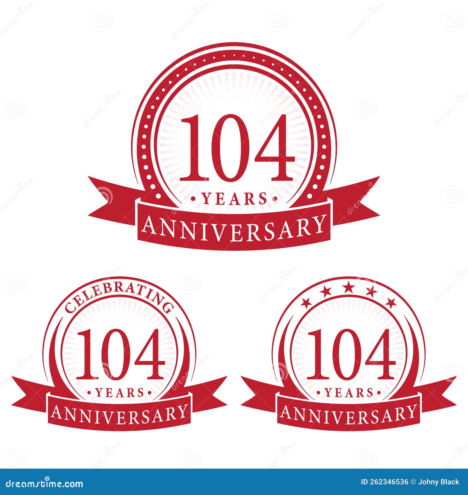 104 Years Anniversary Celebration Logotype. 104th Anniversary Logo ...