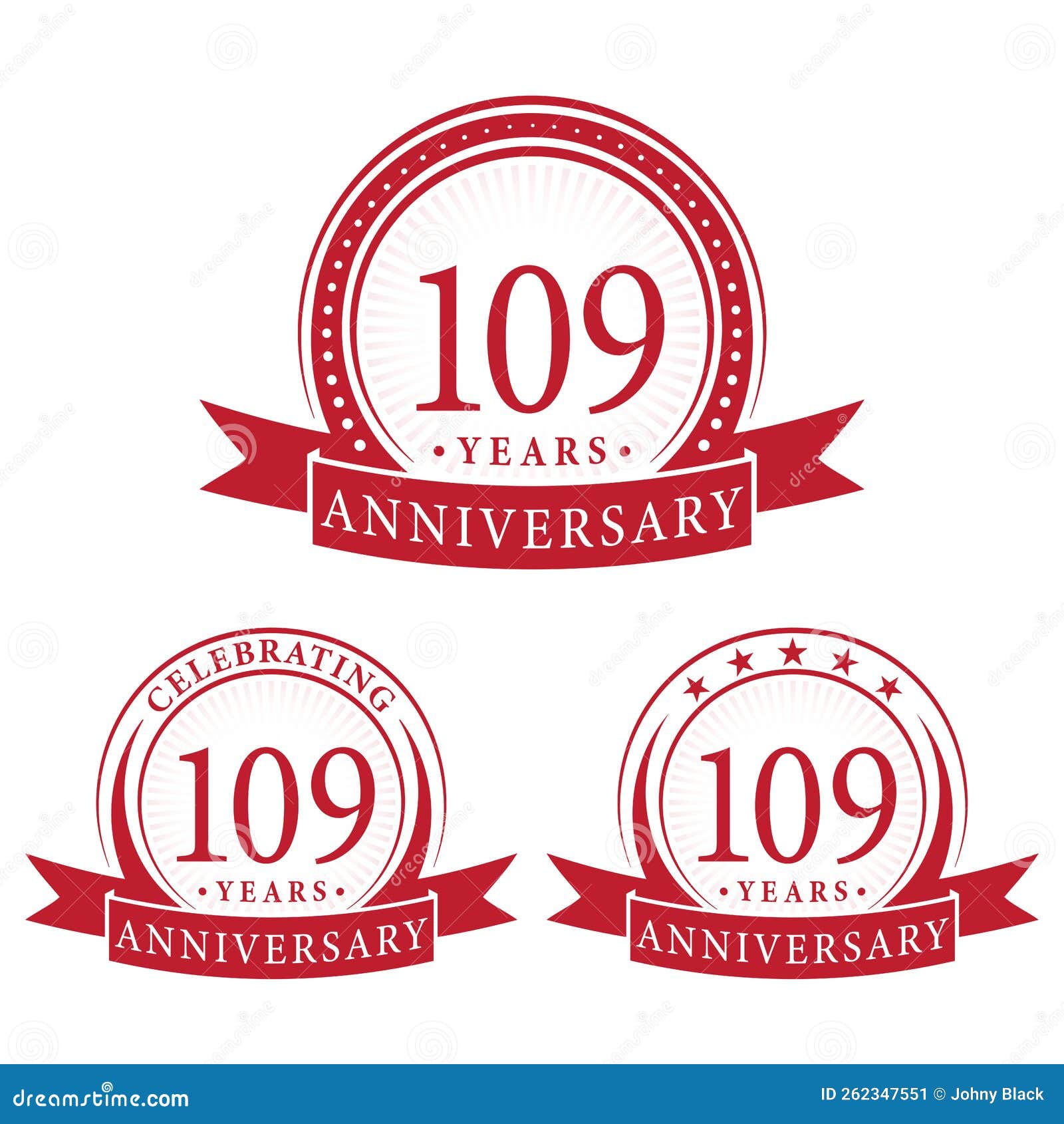 109 Years Anniversary Celebration Logotype. 109th Anniversary Logo ...