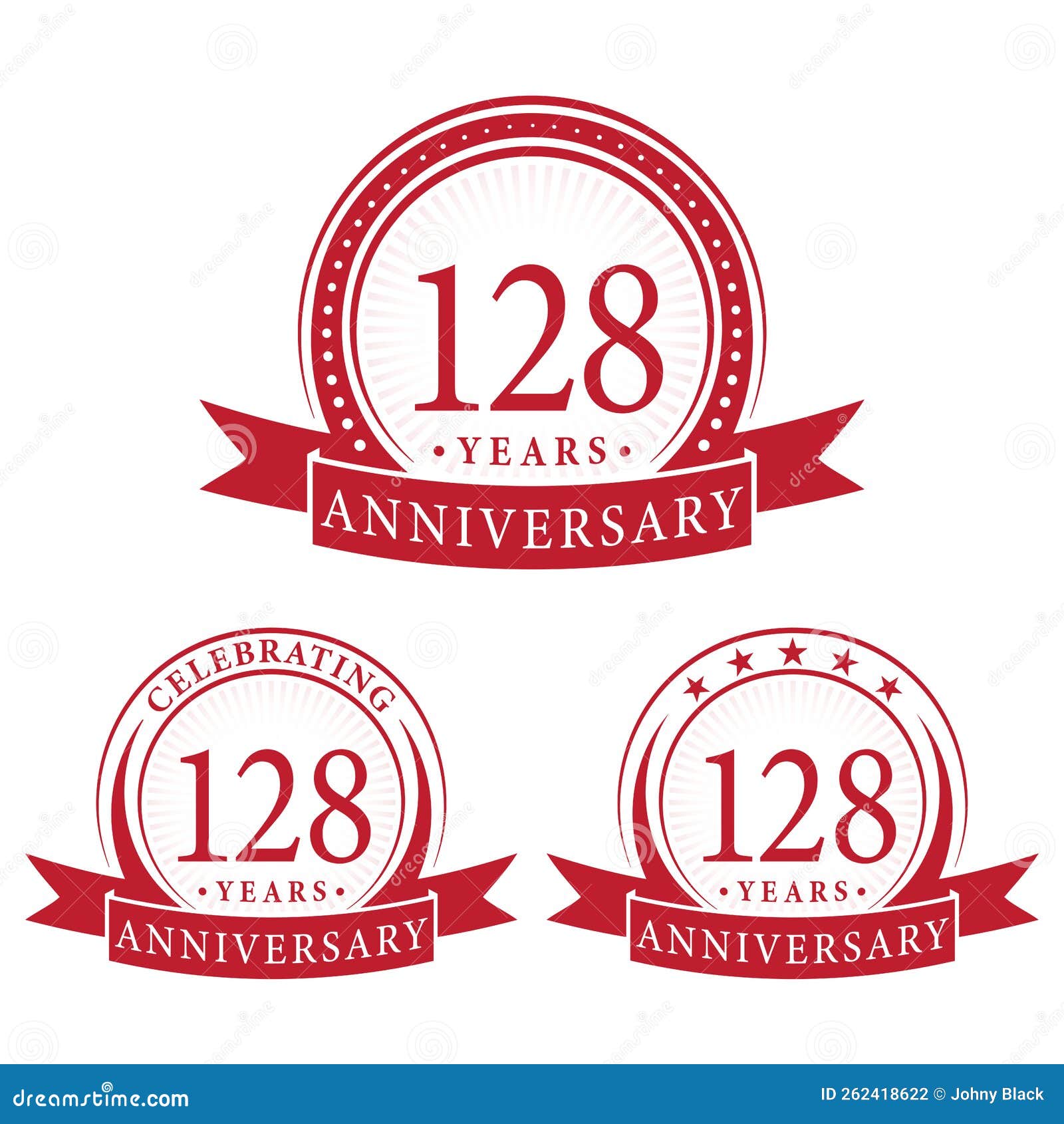 128 Years Anniversary Celebration Logotype. 128th Anniversary Logo ...