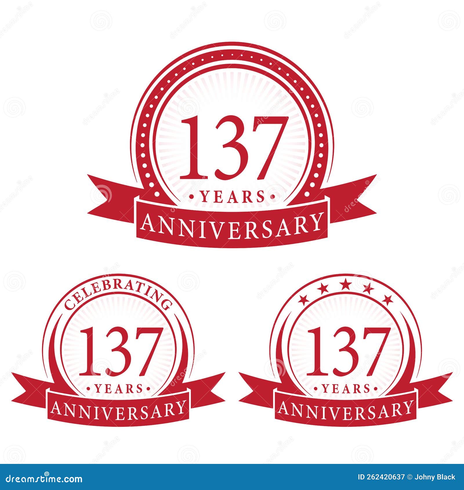 137 Years Anniversary Celebration Logotype. 137th Anniversary Logo ...