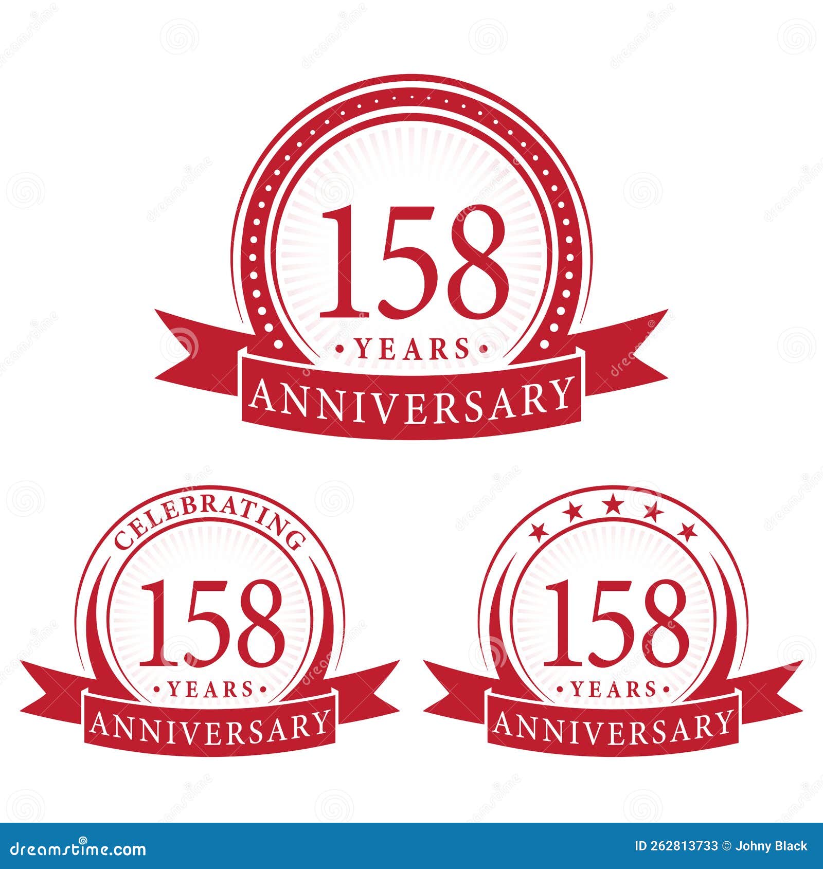 158 Years Anniversary Celebration Logotype. 158th Anniversary Logo ...