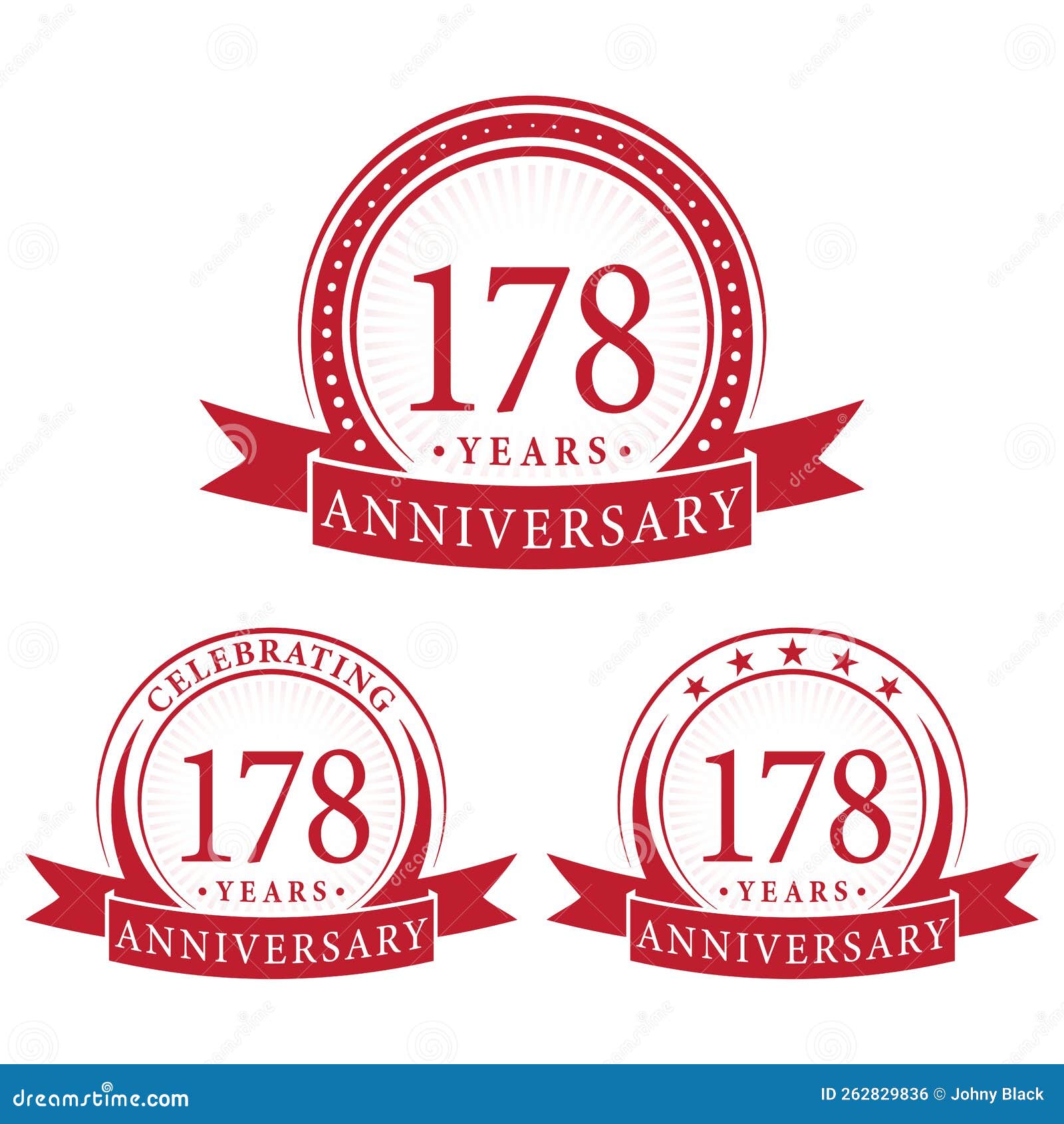 178 Years Anniversary Celebration Logotype. 178th Anniversary Logo ...