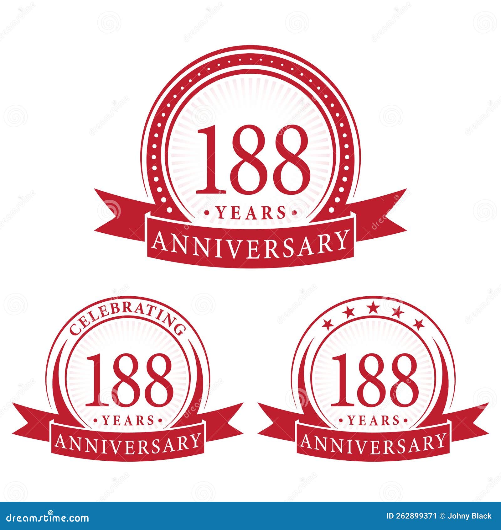 188 Years Anniversary Celebration Logotype. 188th Anniversary Logo ...