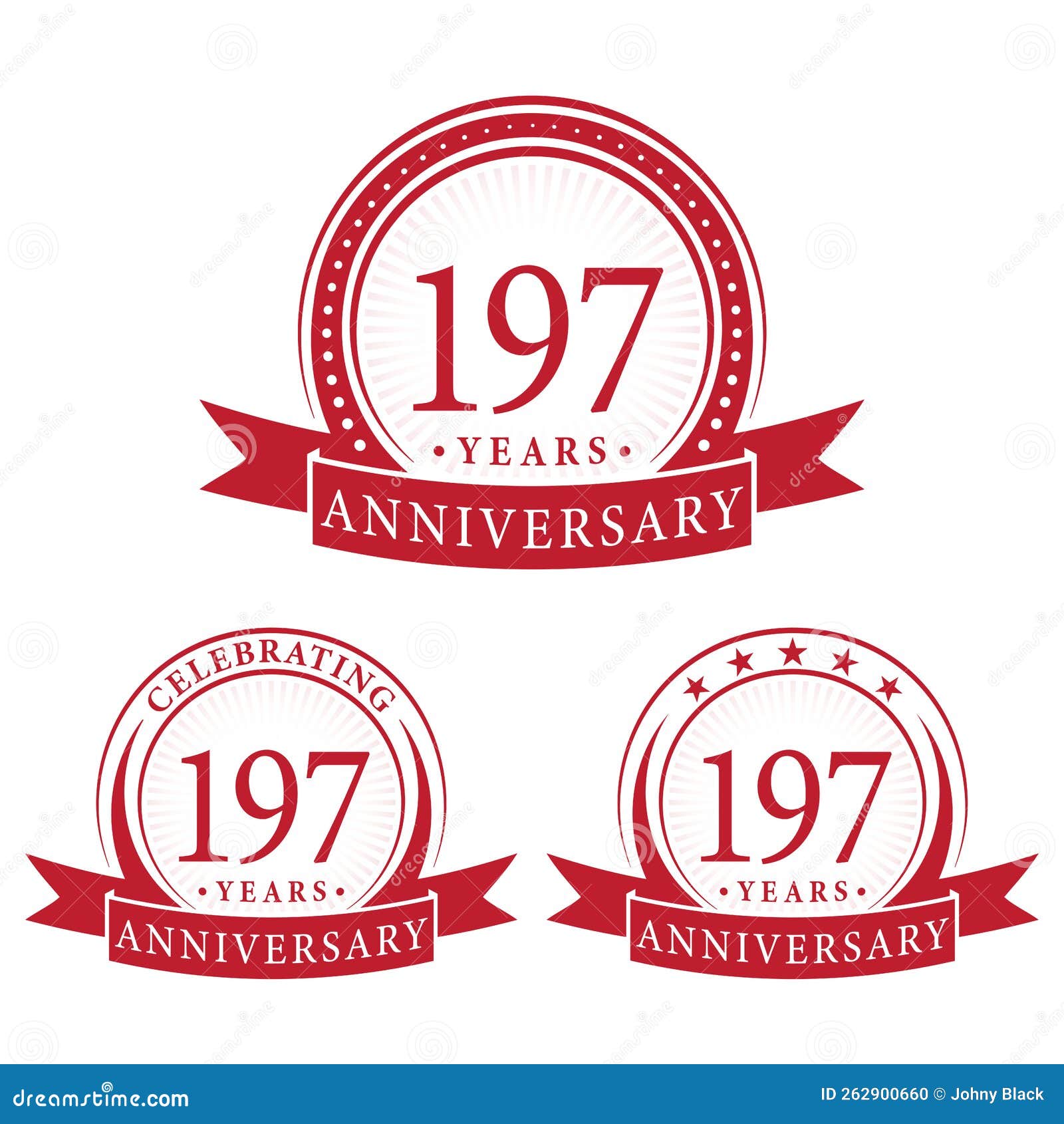 197 Years Anniversary Celebration Logotype. 197th Anniversary Logo ...