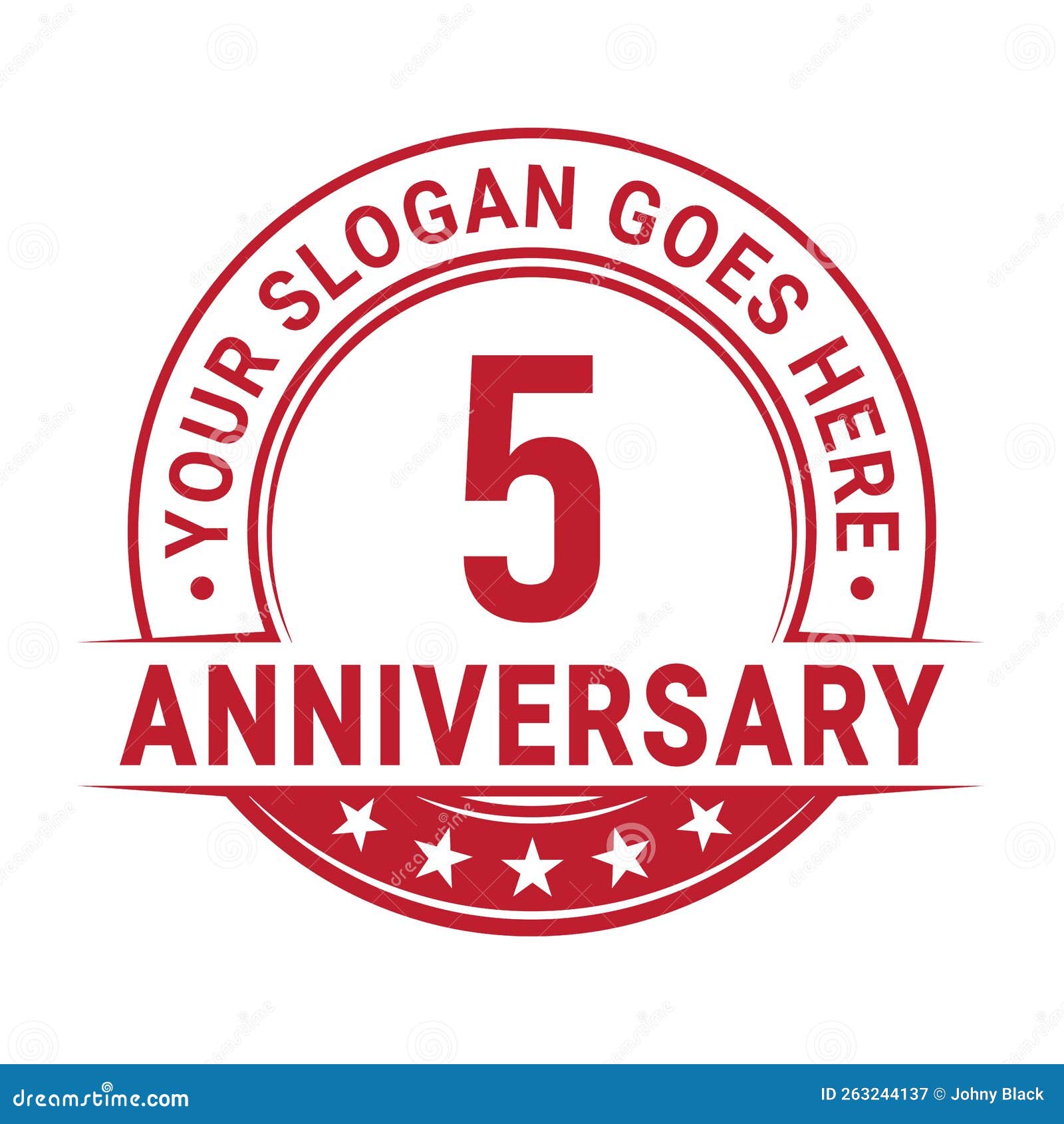 5 Years Anniversary. 5th Anniversary Logo Design Template. Vector and ...