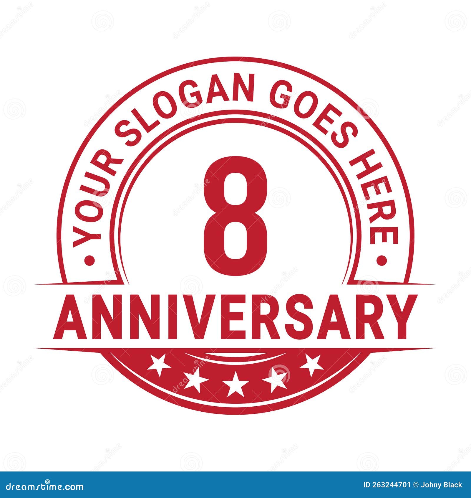 8 Years Anniversary. 8th Anniversary Logo Design Template. Vector and ...