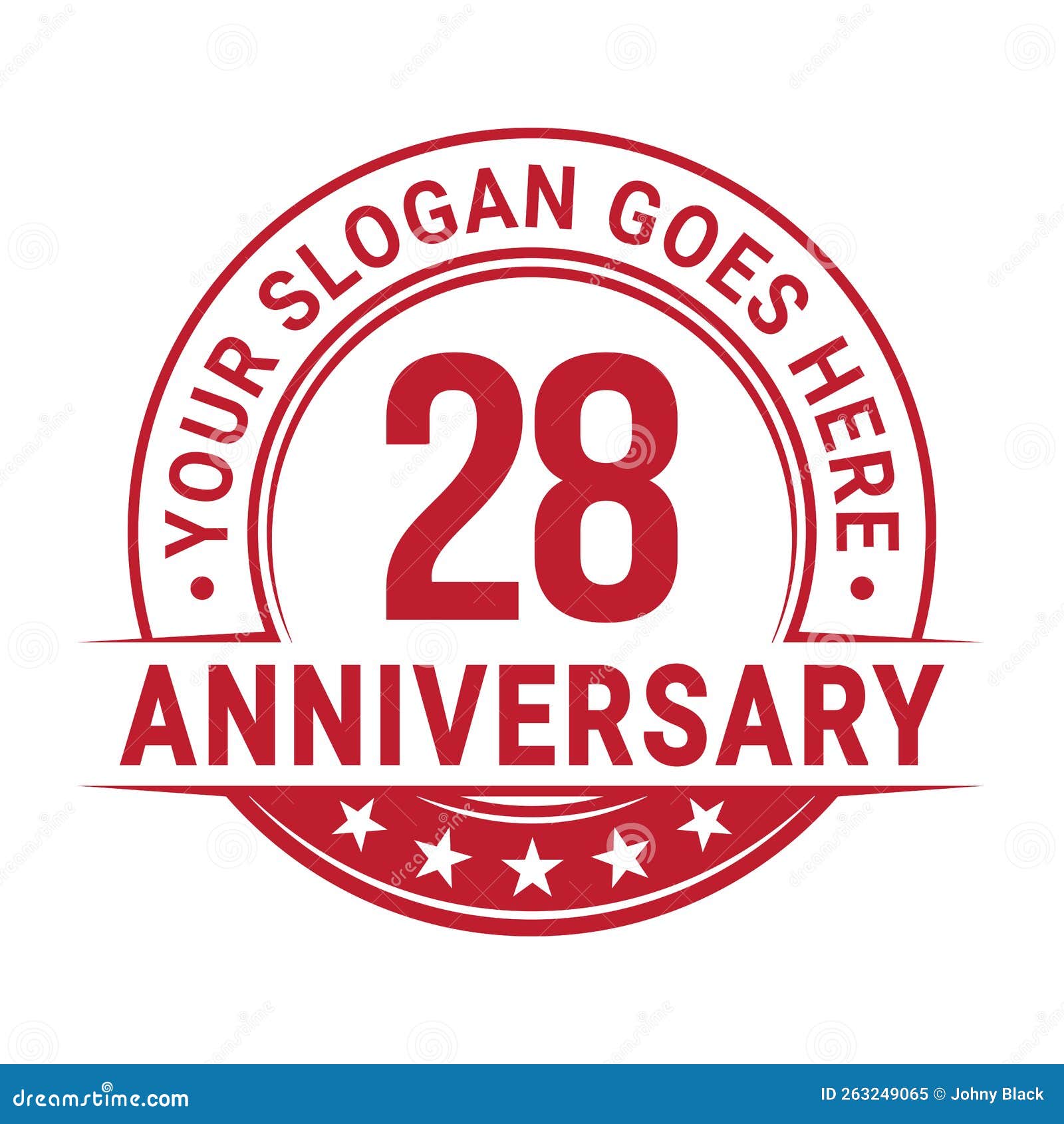 28 Years Anniversary. 28th Anniversary Logo Design Template. Vector and ...