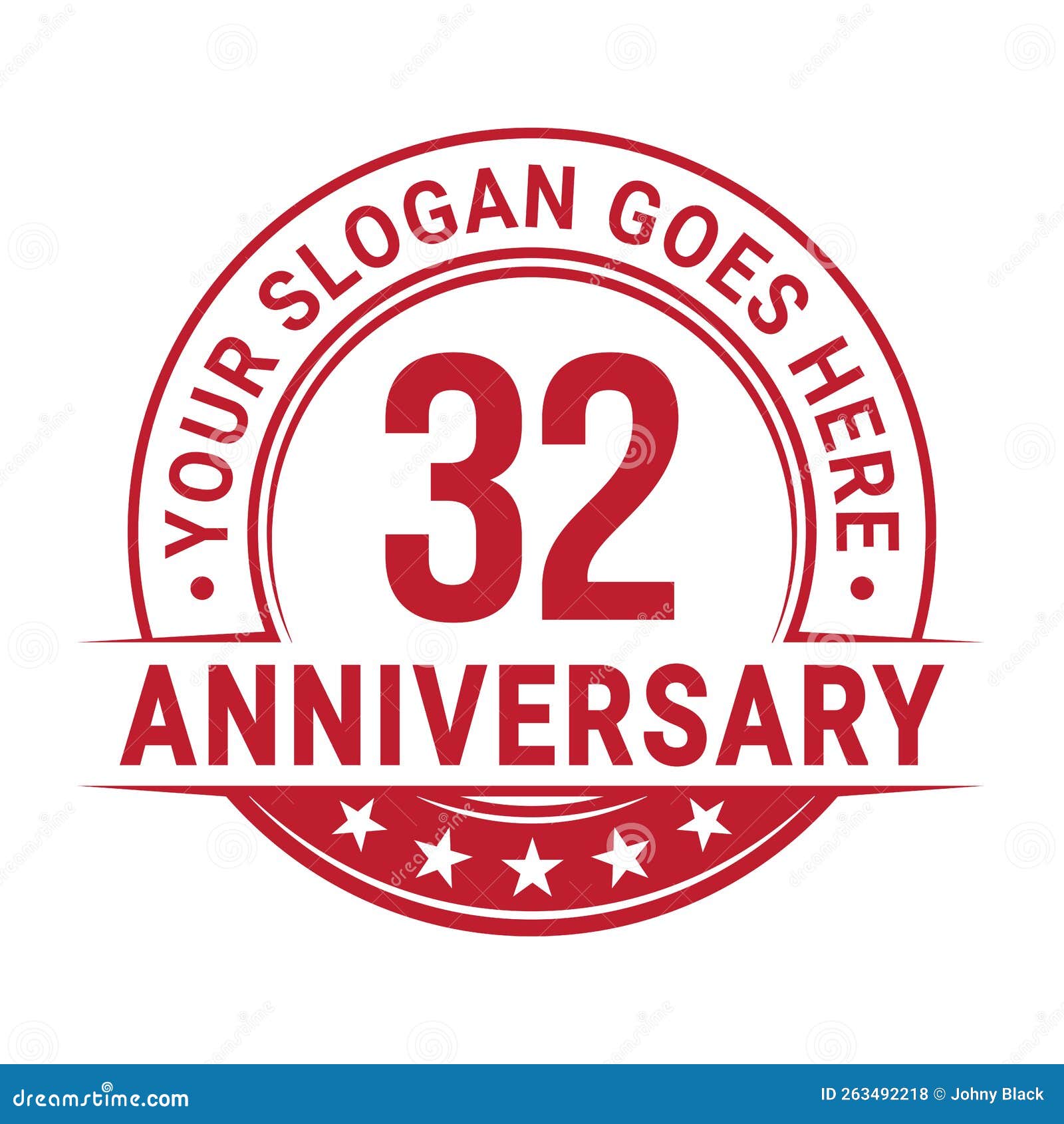 32 Years Anniversary. 32nd Anniversary Logo Design Template. Vector and ...