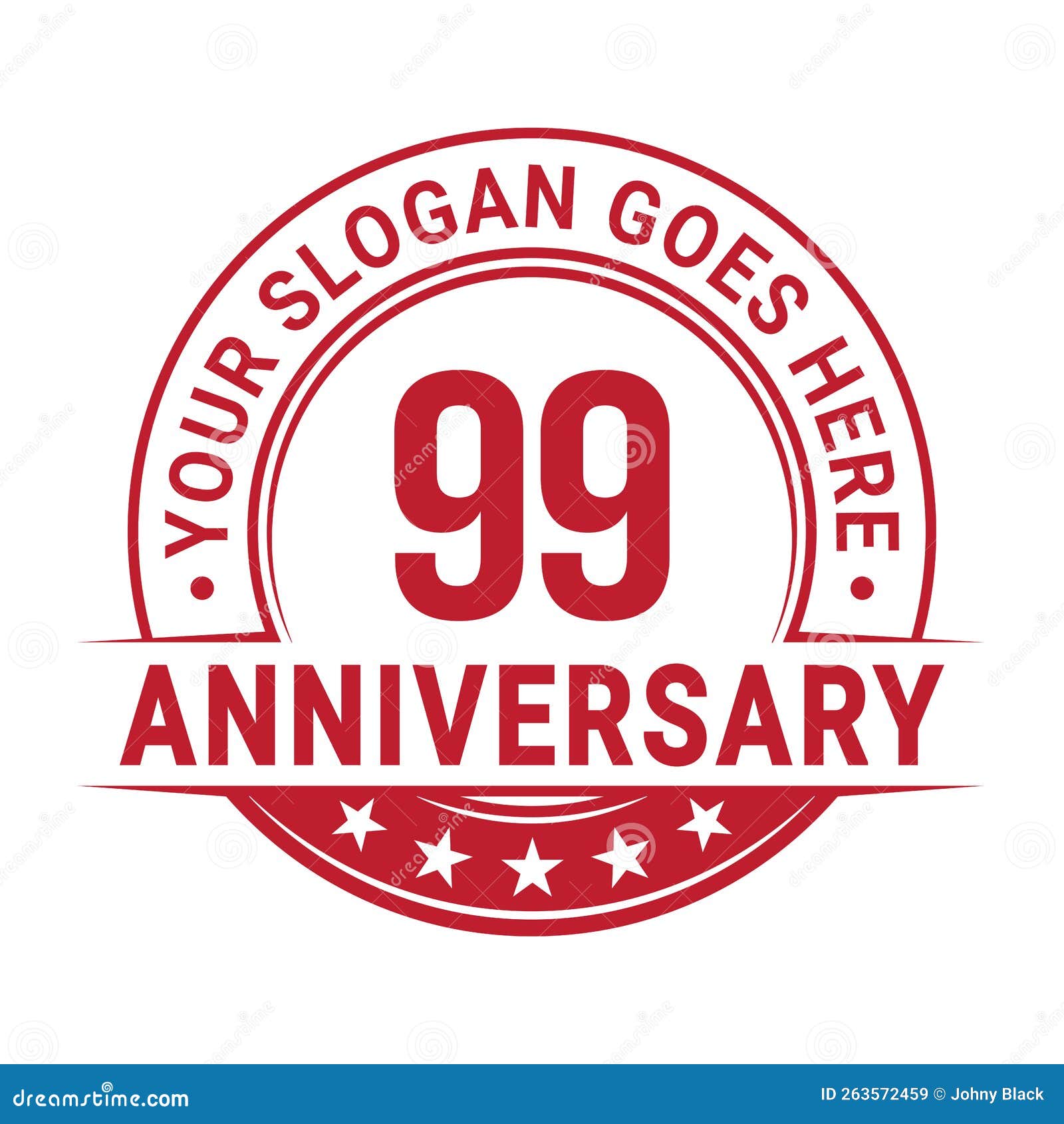 99 Years Anniversary. 99th Anniversary Logo Design Template. Vector and ...