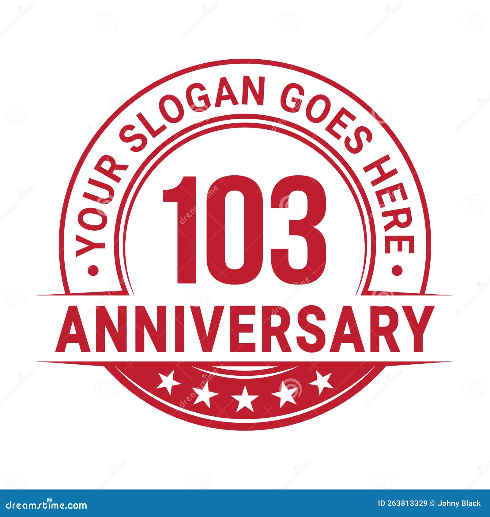 103 Years Anniversary. 103rd Anniversary Logo Design Template. Vector ...