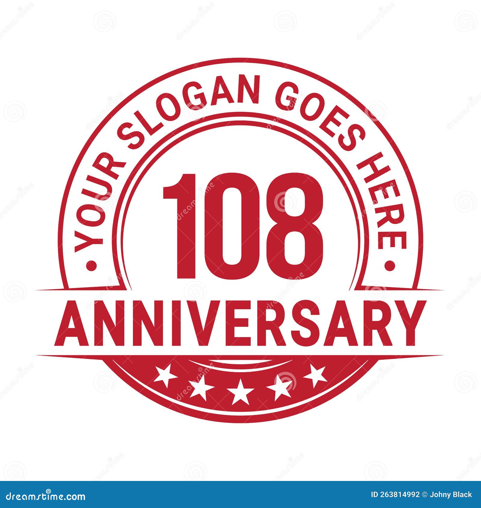108 Years Anniversary. 108th Anniversary Logo Design Template. Vector ...