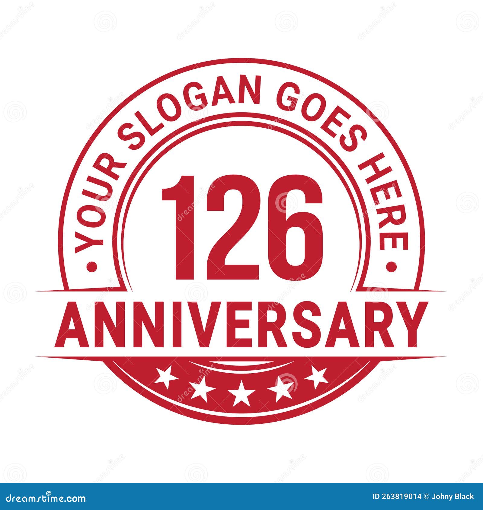 126 Years Anniversary. 126th Anniversary Logo Design Template. Vector ...