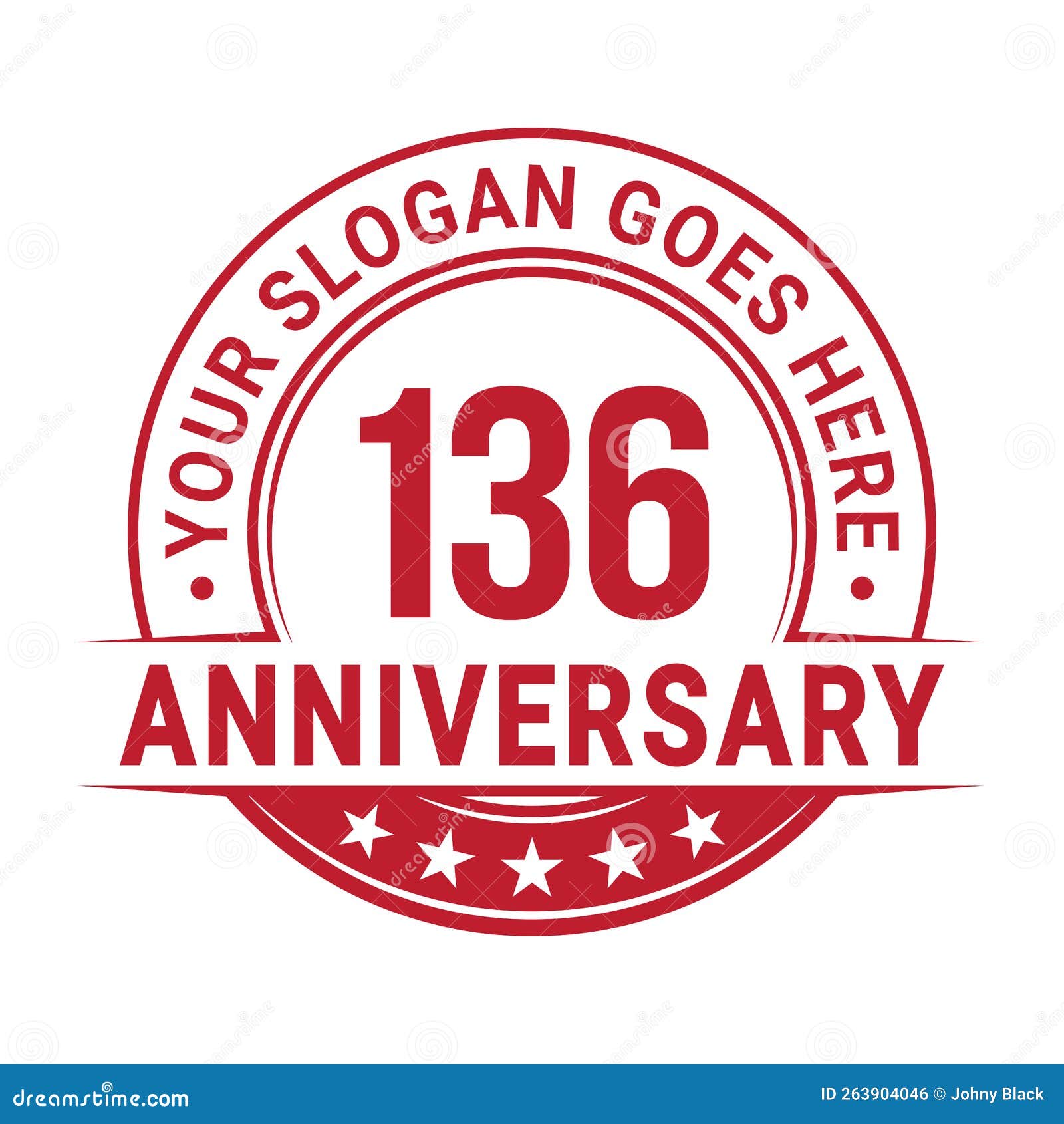 136 Years Anniversary. 136th Anniversary Logo Design Template. Vector ...