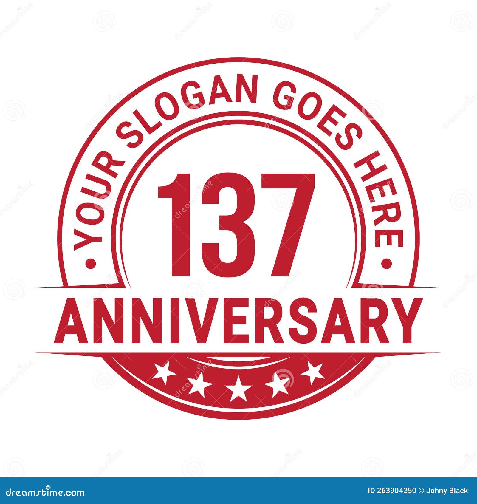 137 Years Anniversary. 137th Anniversary Logo Design Template. Vector ...