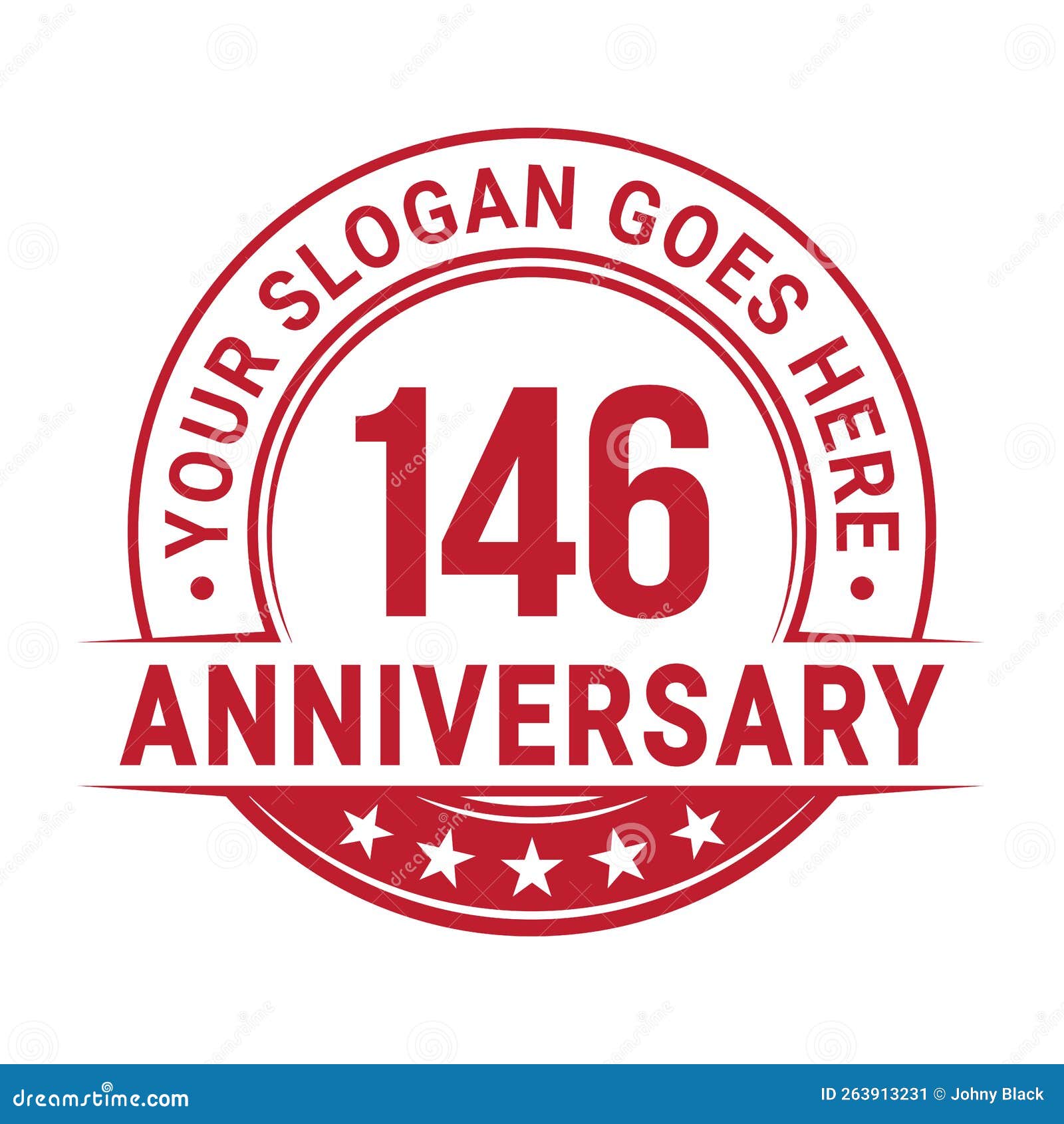 146 Years Anniversary. 146th Anniversary Logo Design Template. Vector ...