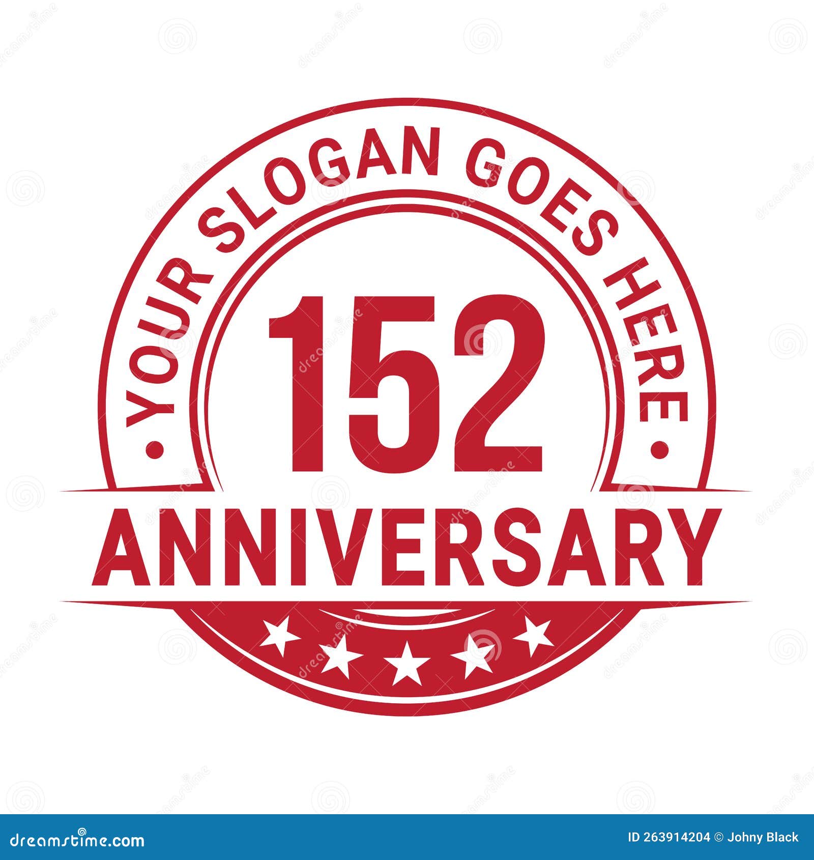 152 Years Anniversary. 152nd Anniversary Logo Design Template. Vector ...