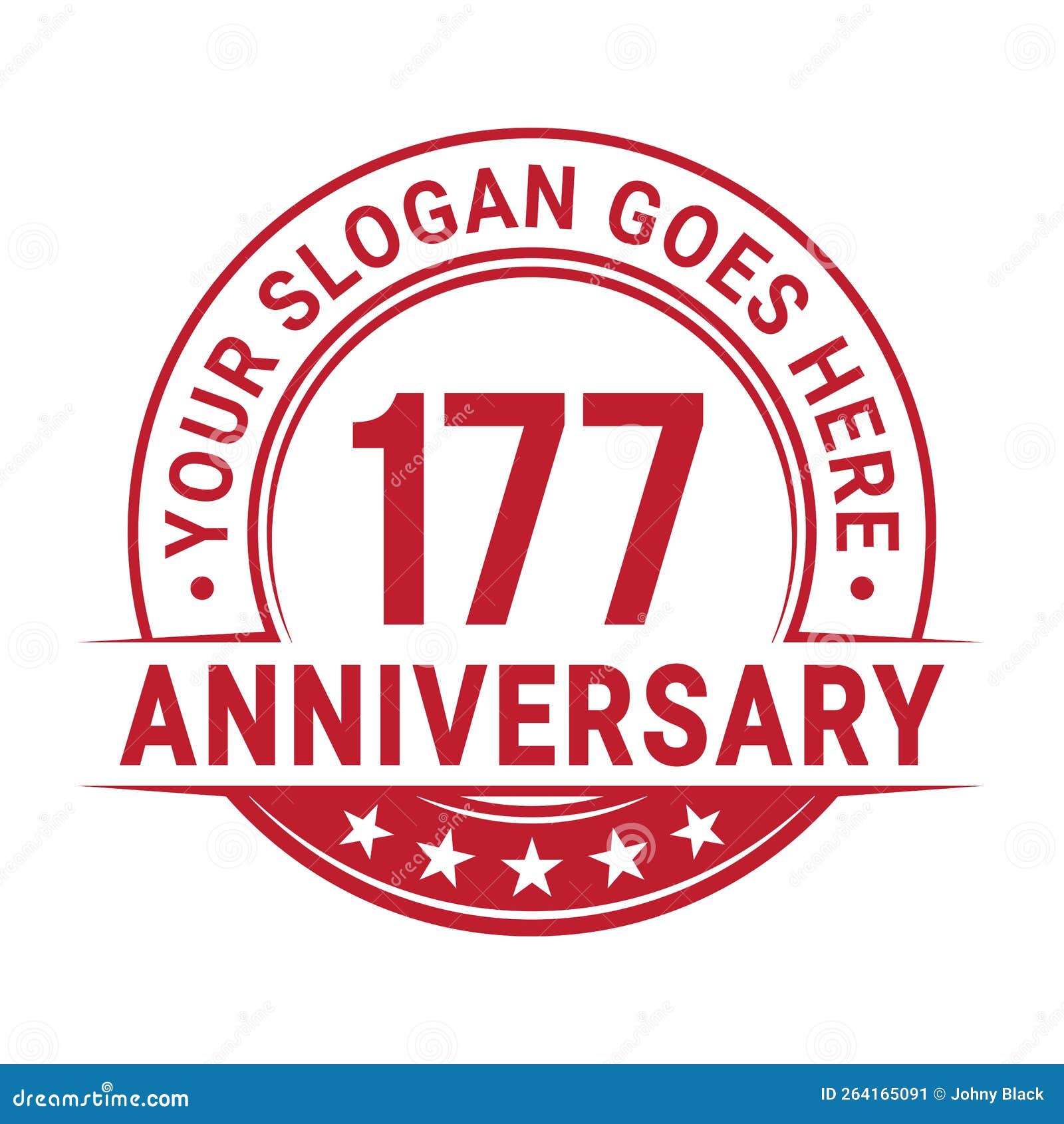 177 Years Anniversary. 177th Anniversary Logo Design Template. Vector ...