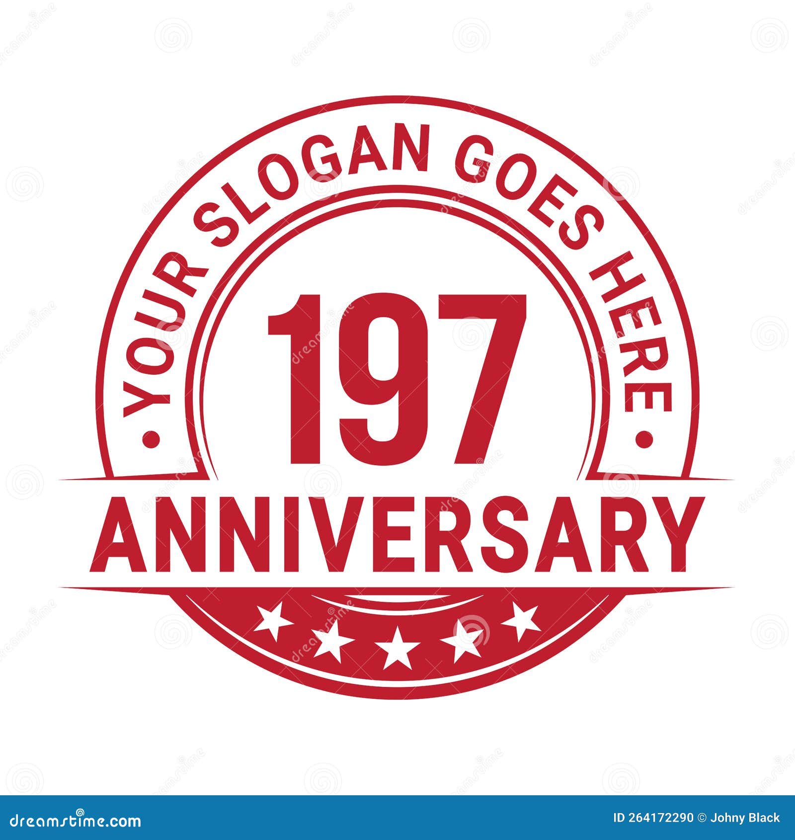 197 Years Anniversary. 197th Anniversary Logo Design Template. Vector ...