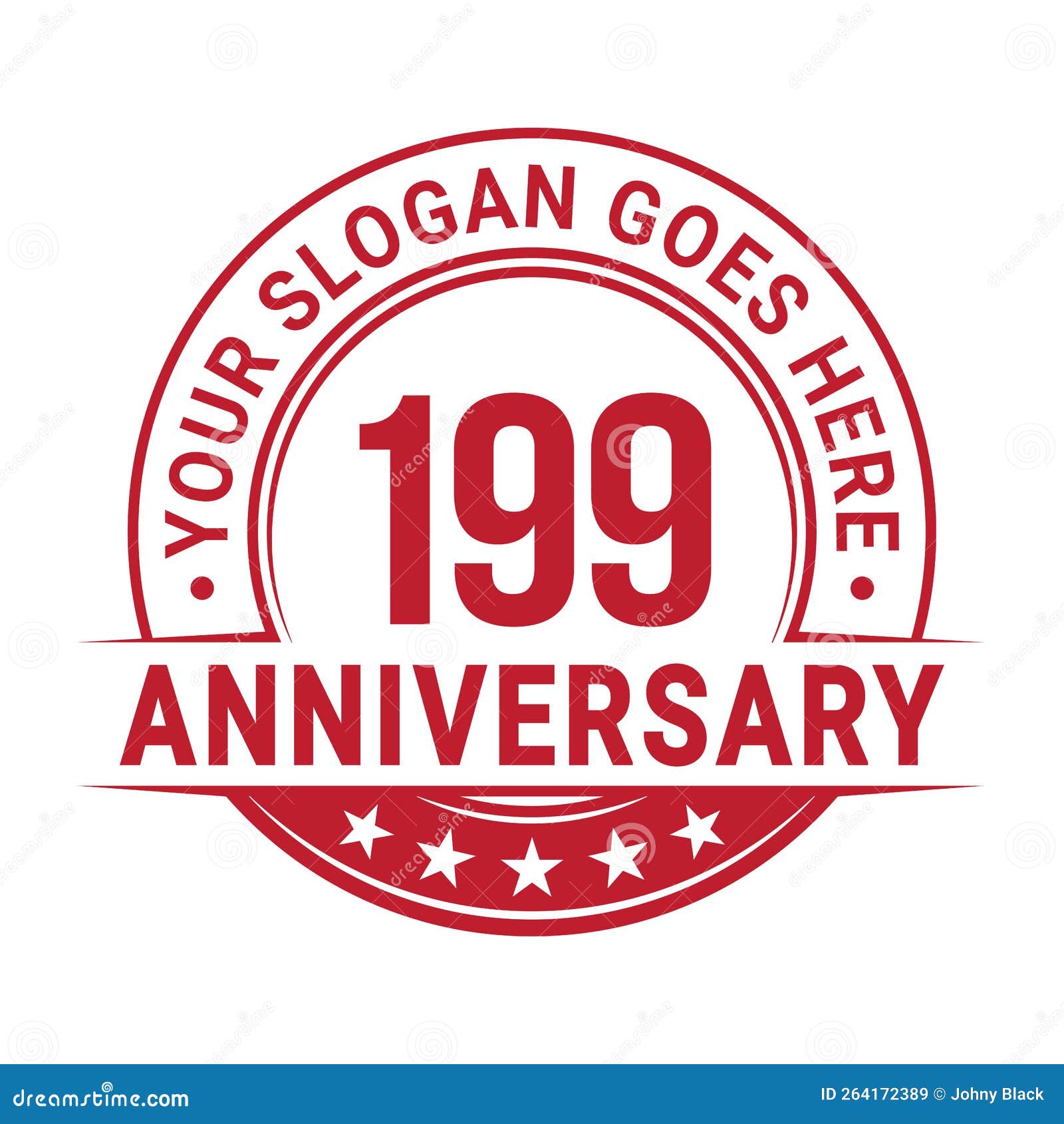 199 Years Anniversary. 199th Anniversary Logo Design Template. Vector ...