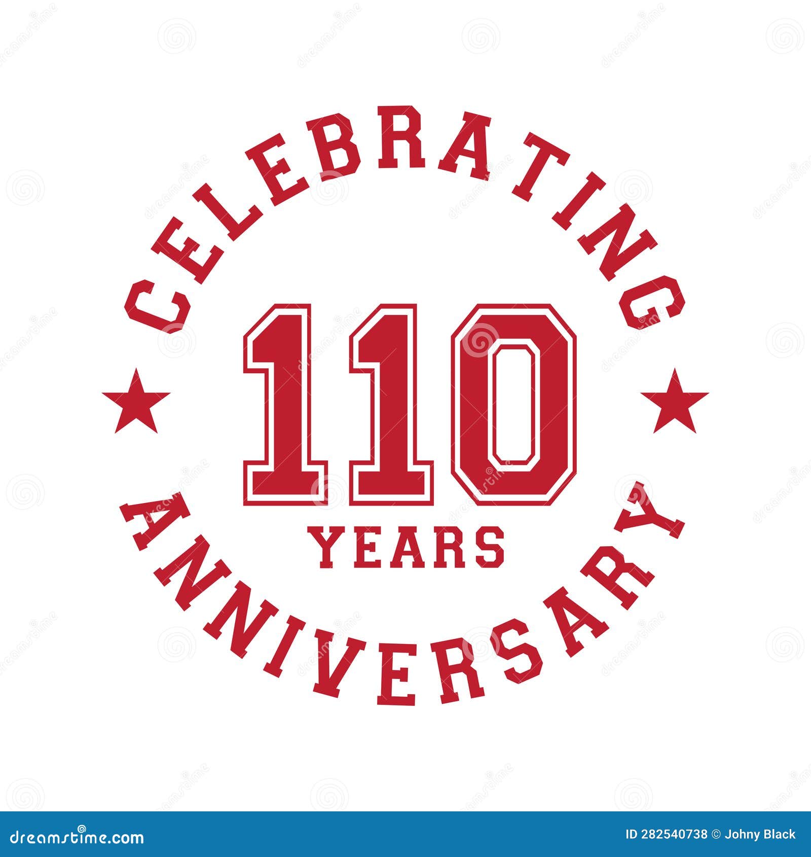 110 Years Anniversary Celebration Design Template. 110th Vector and ...