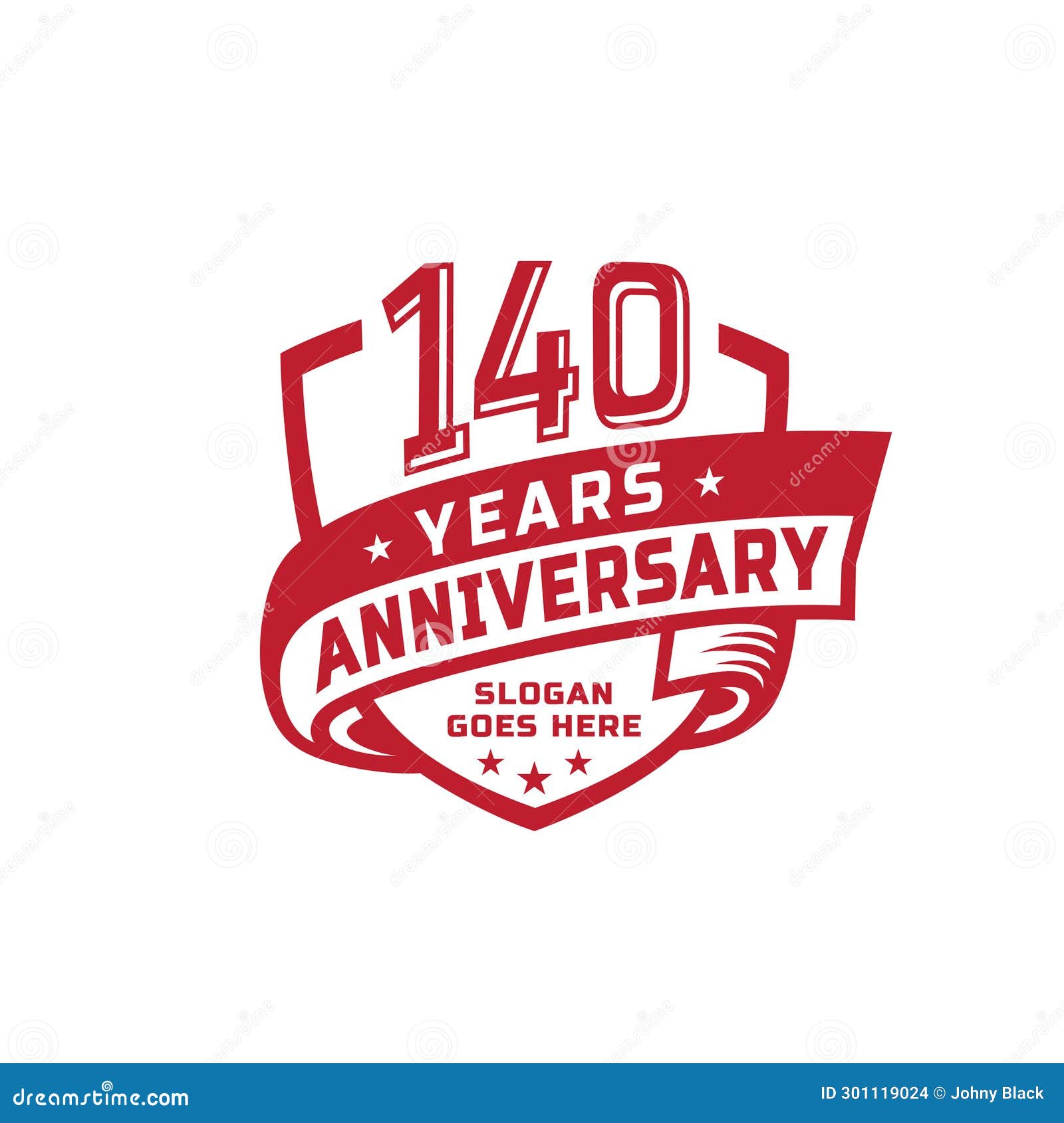 Happy 140th Anniversary. 140 Years Anniversary Design Template. Cartoon ...