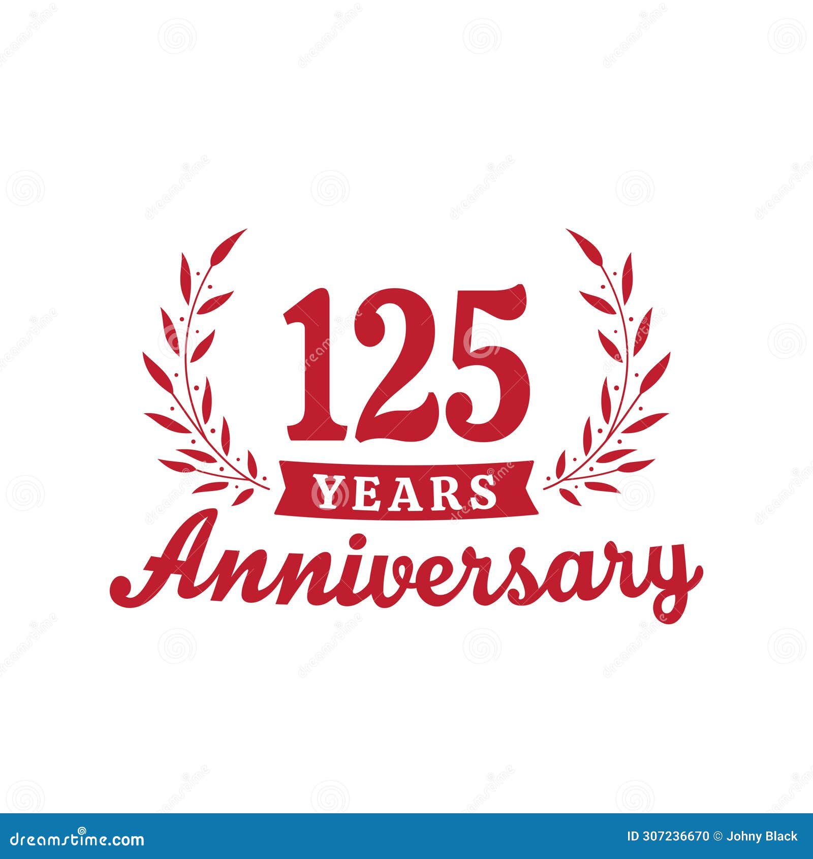 125 Years Anniversary Celebration Logotype. 125th Anniversary Logo ...