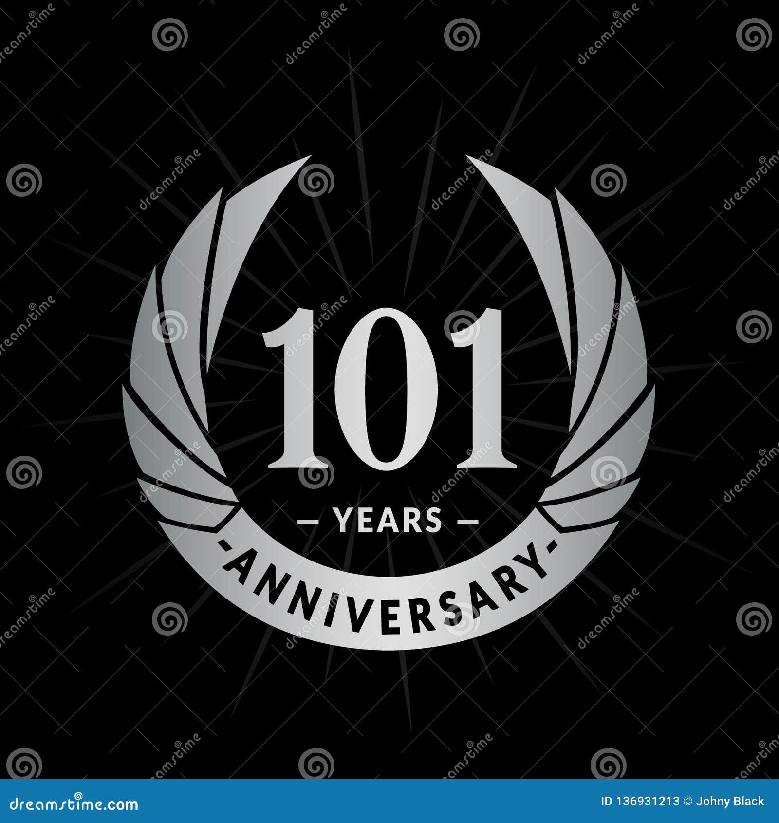 101 Years Anniversary Design Template. Elegant Anniversary Logo Design ...