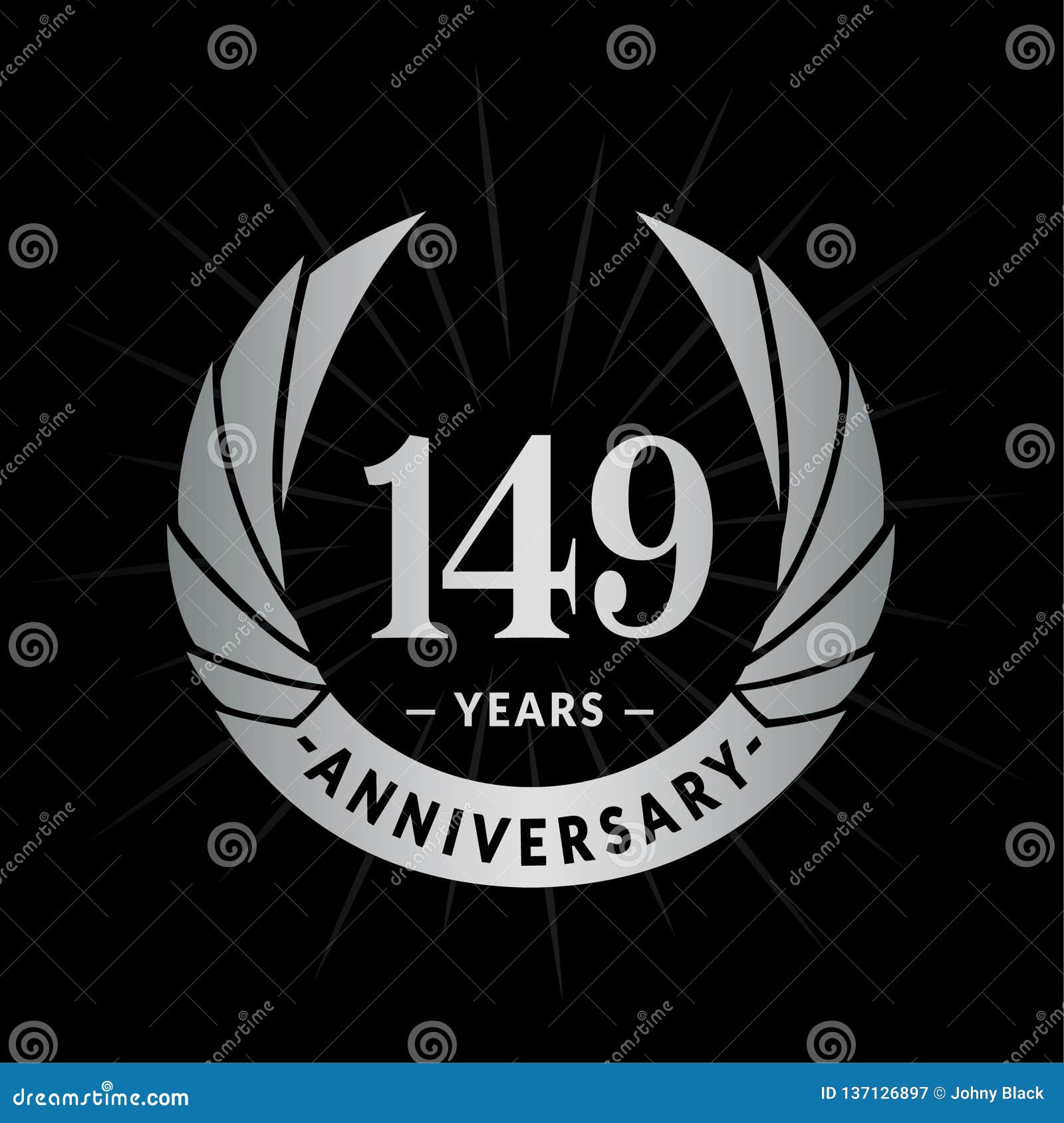 149 Years Anniversary Design Template. Elegant Anniversary Logo Design ...