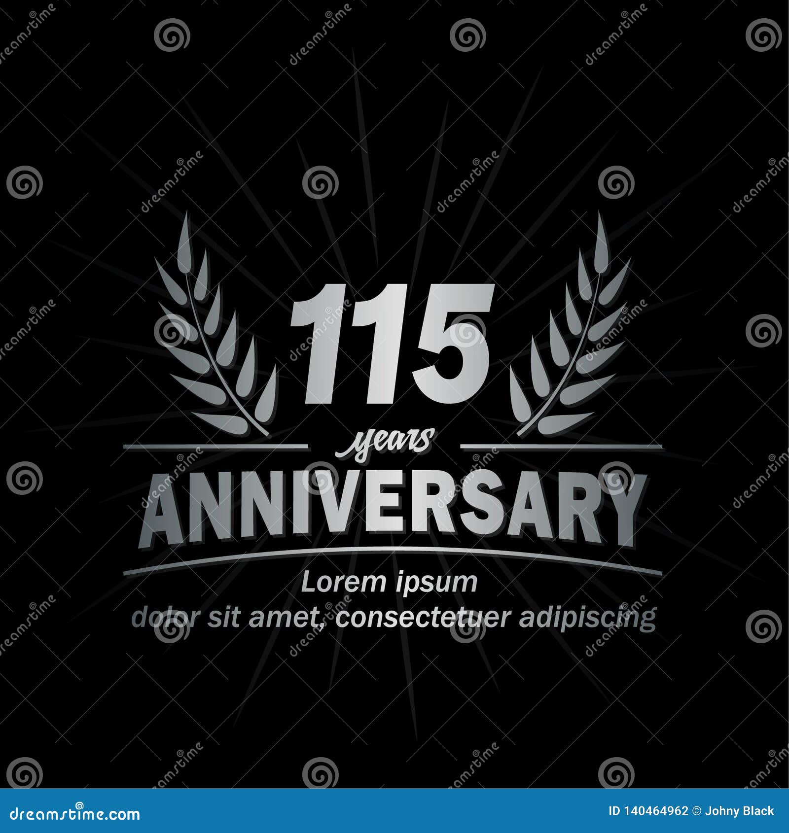 115 Th Anniversary Design Template. 115th Years Vector and Illustration ...