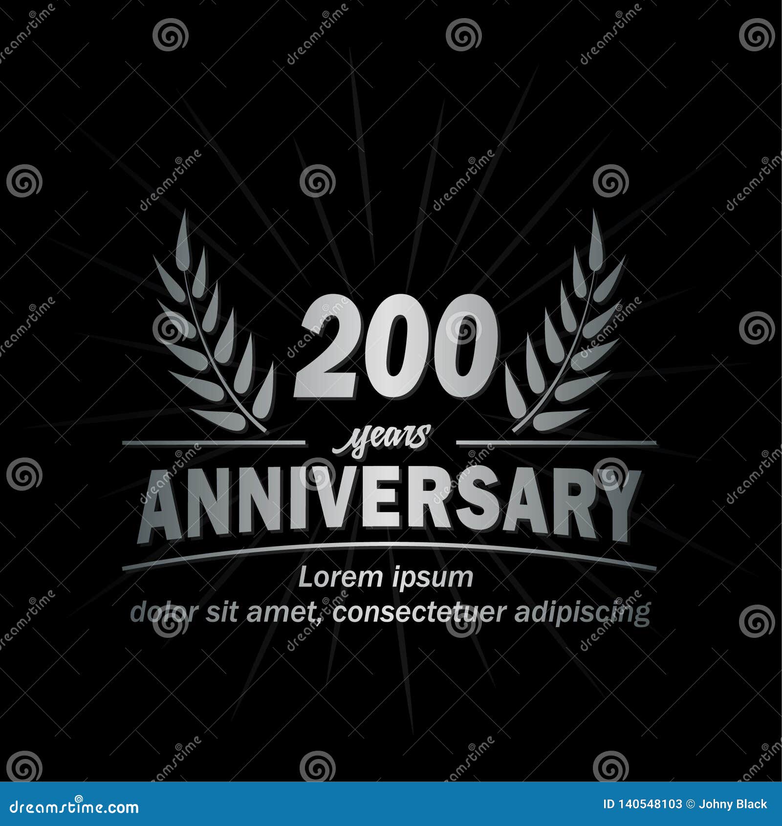 200th Anniversary Design Template. 200th Years Vector and Illustration ...