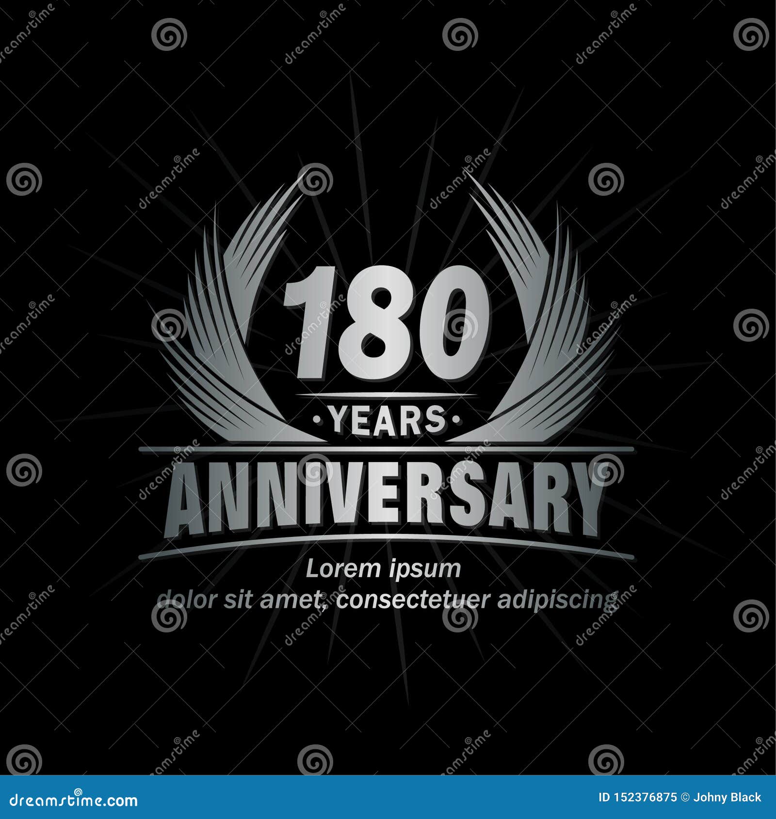 180 Years Anniversary. Elegant Anniversary Design. 180th Years Logo ...
