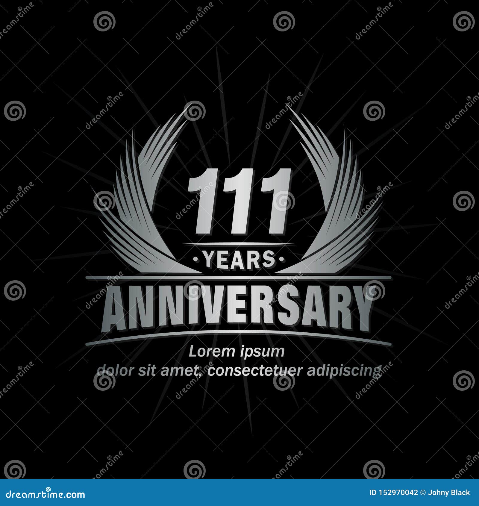 111 Years Anniversary. Elegant Anniversary Design. 111st Years Logo ...