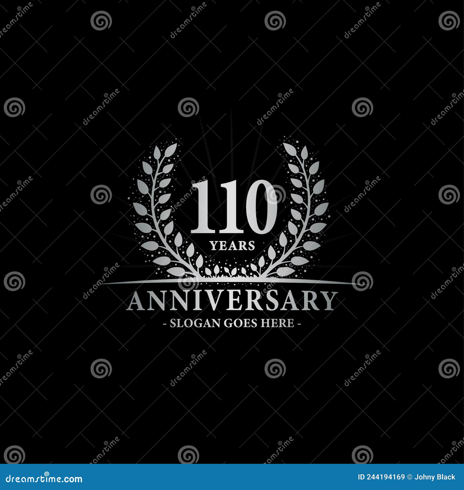 110 Years Anniversary. Anniversary Logo Design. Vector and Illustration ...