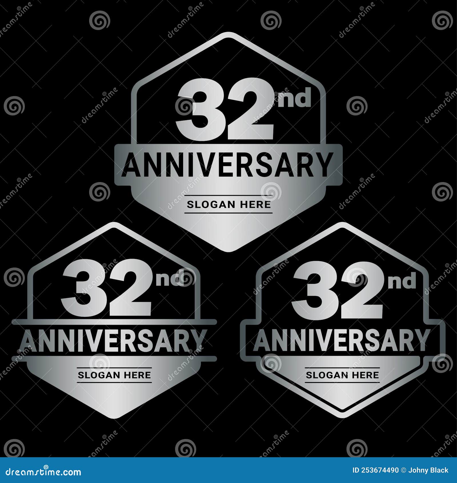 32 Years Anniversary Celebration Logotype. 32nd Anniversary Logo ...