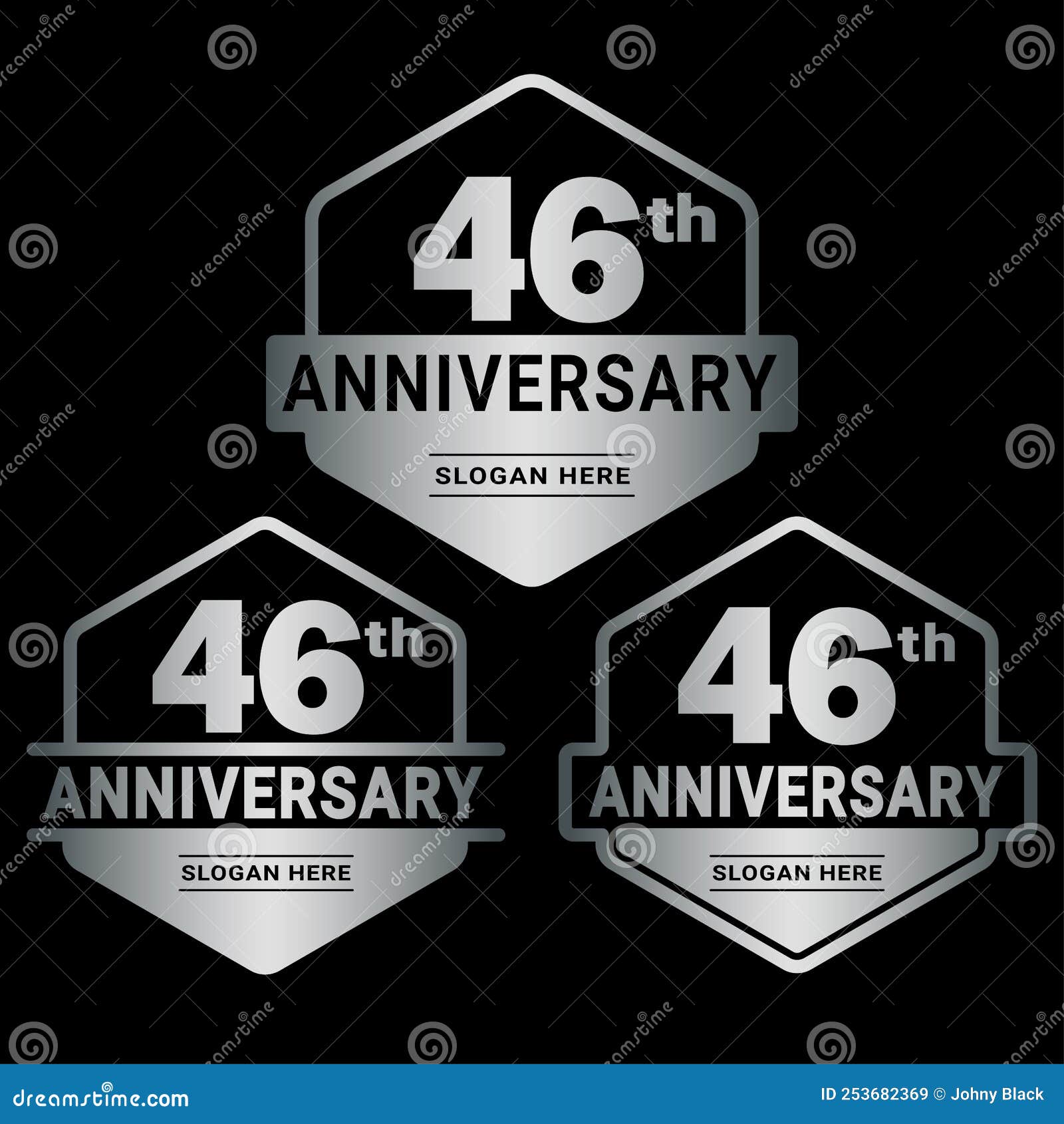 46 Years Anniversary Celebration Logotype. 46th Anniversary Logo ...