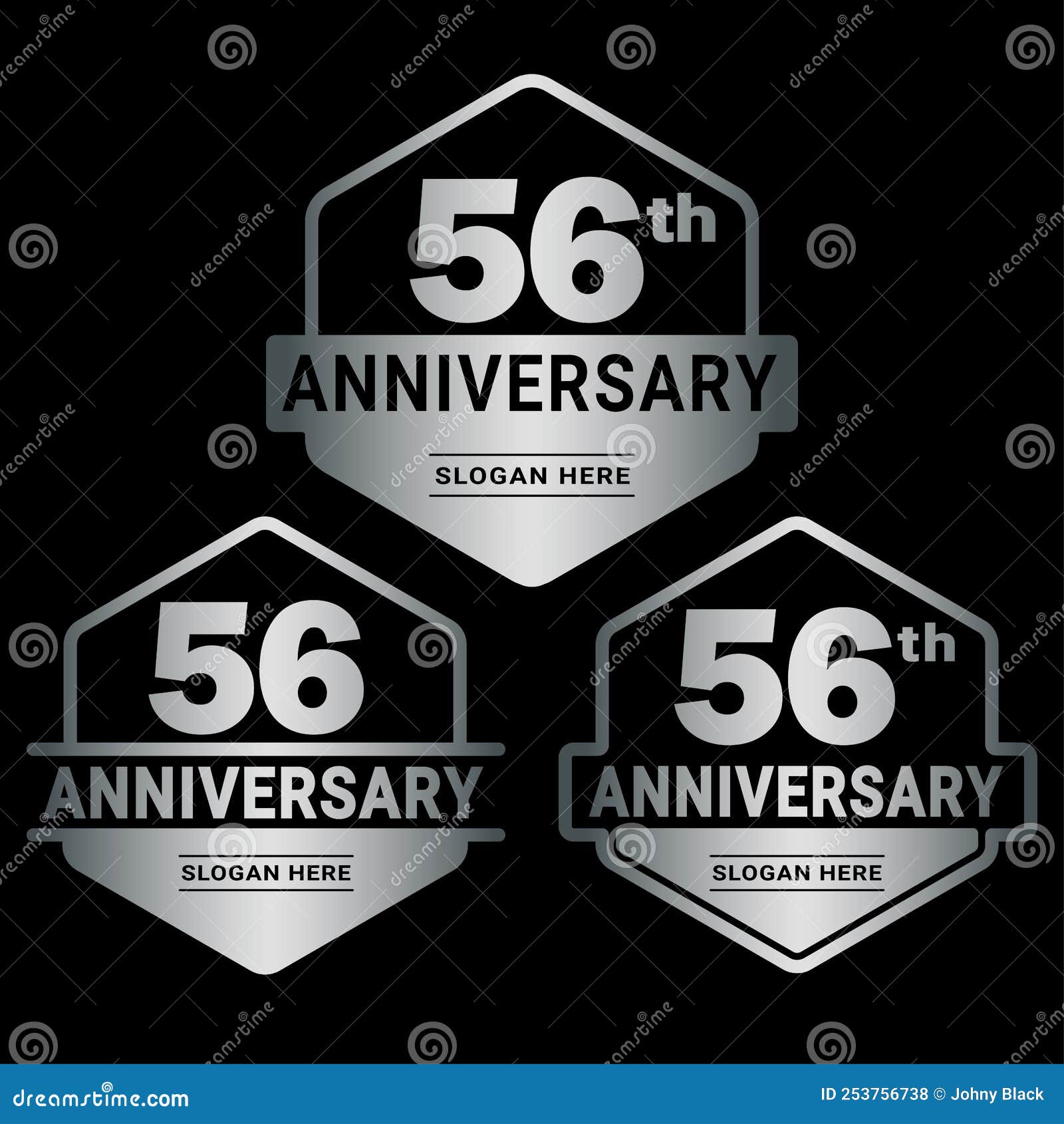 56 Years Anniversary Celebration Logotype. 56th Anniversary Logo ...