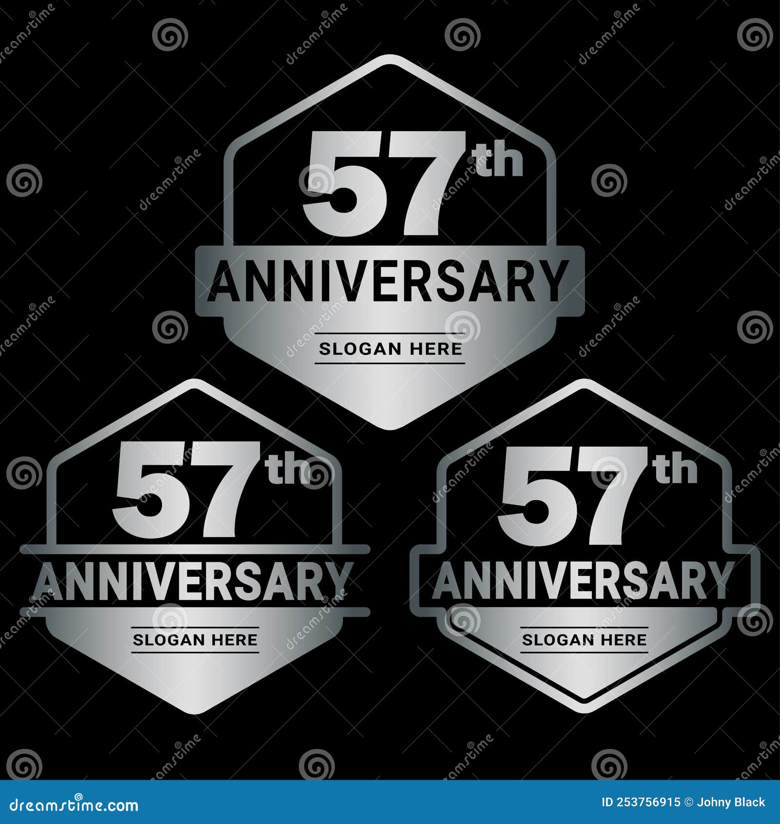 57 Years Anniversary Celebration Logotype. 57th Anniversary Logo ...