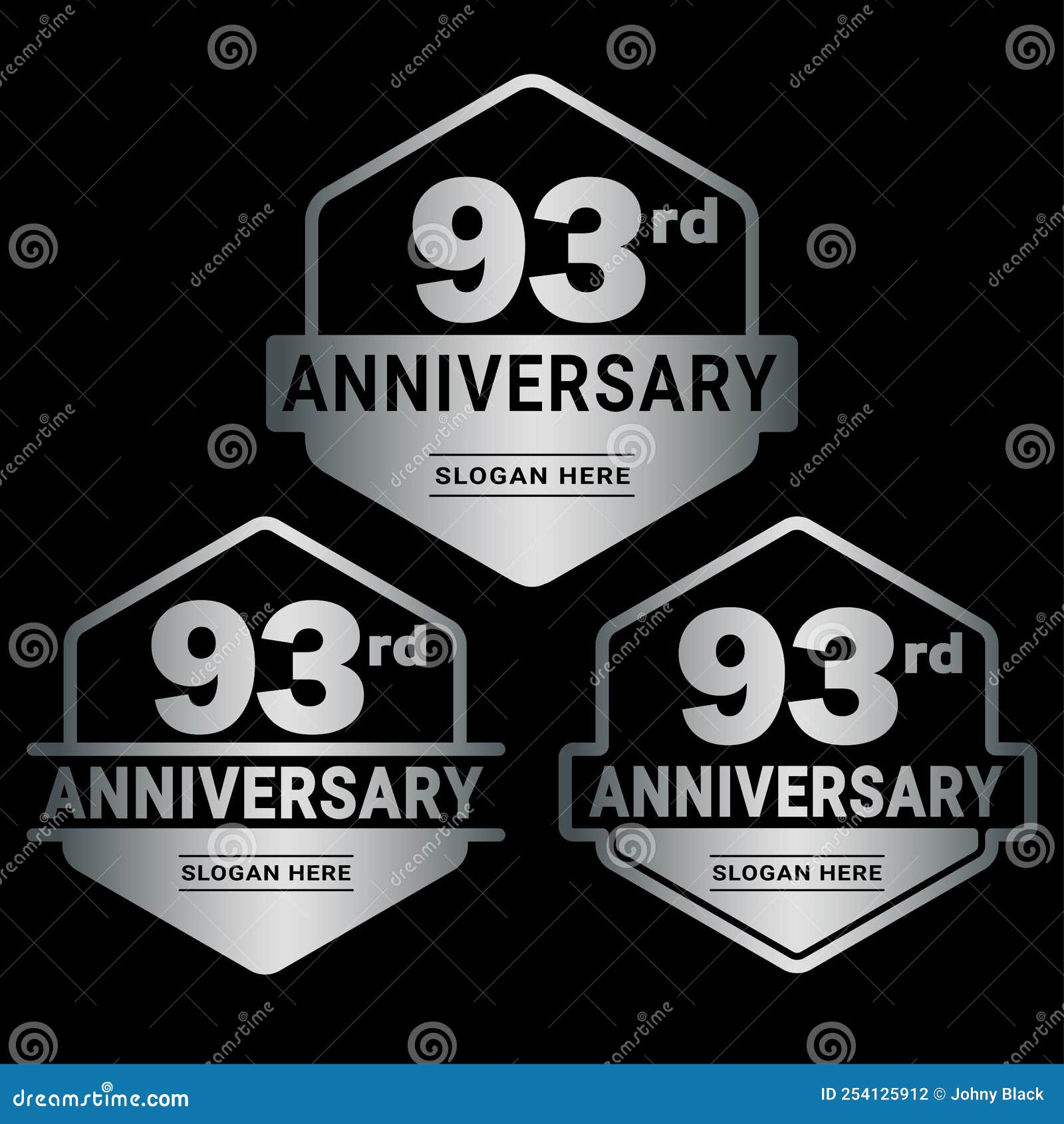 93 Years Anniversary Celebration Logotype. 93rd Anniversary Logo ...