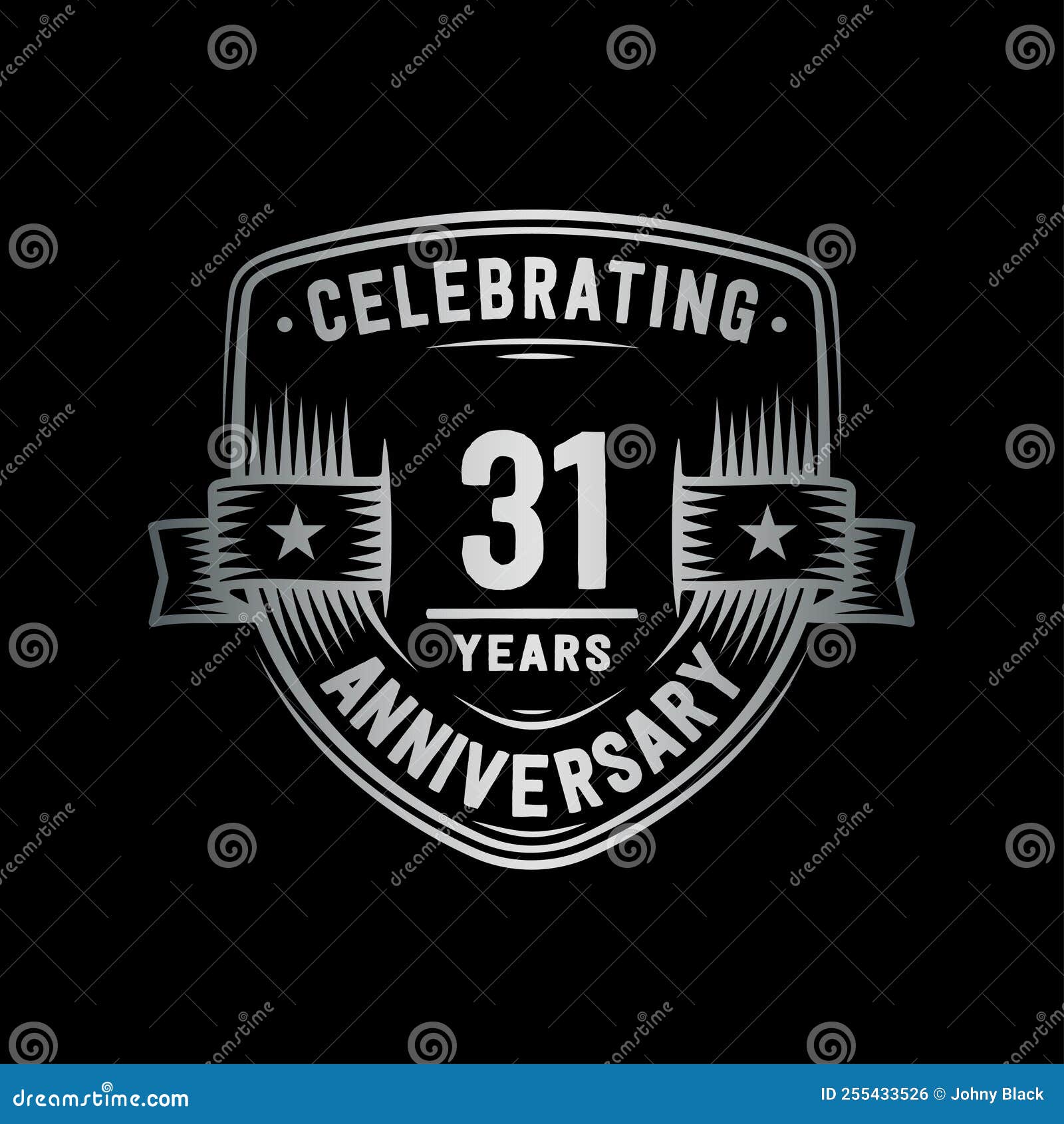 31 Years Anniversary Celebration Shield Design Template. 31st ...