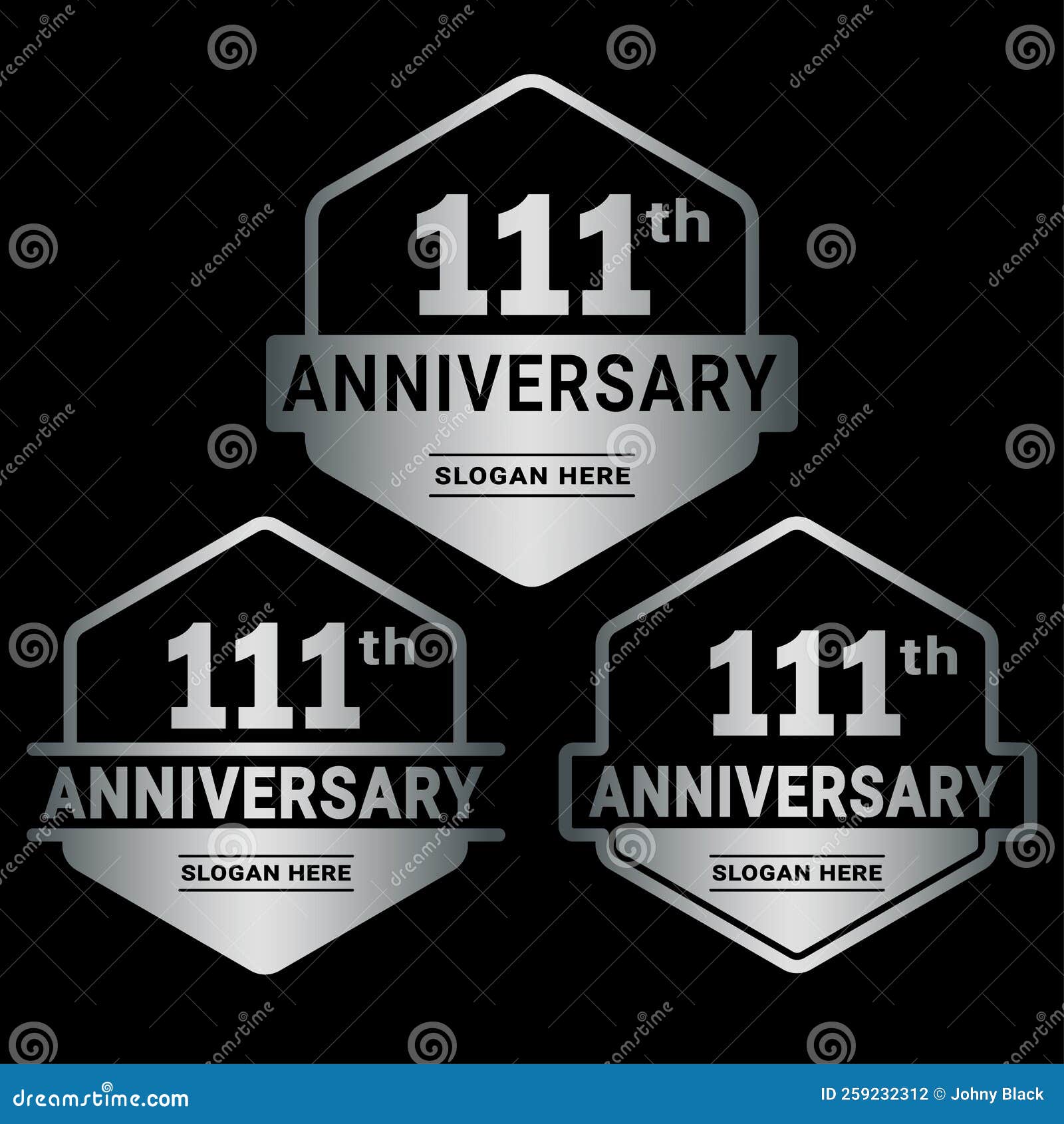 111 Years Anniversary Celebration Logotype. 111th Anniversary Logo ...