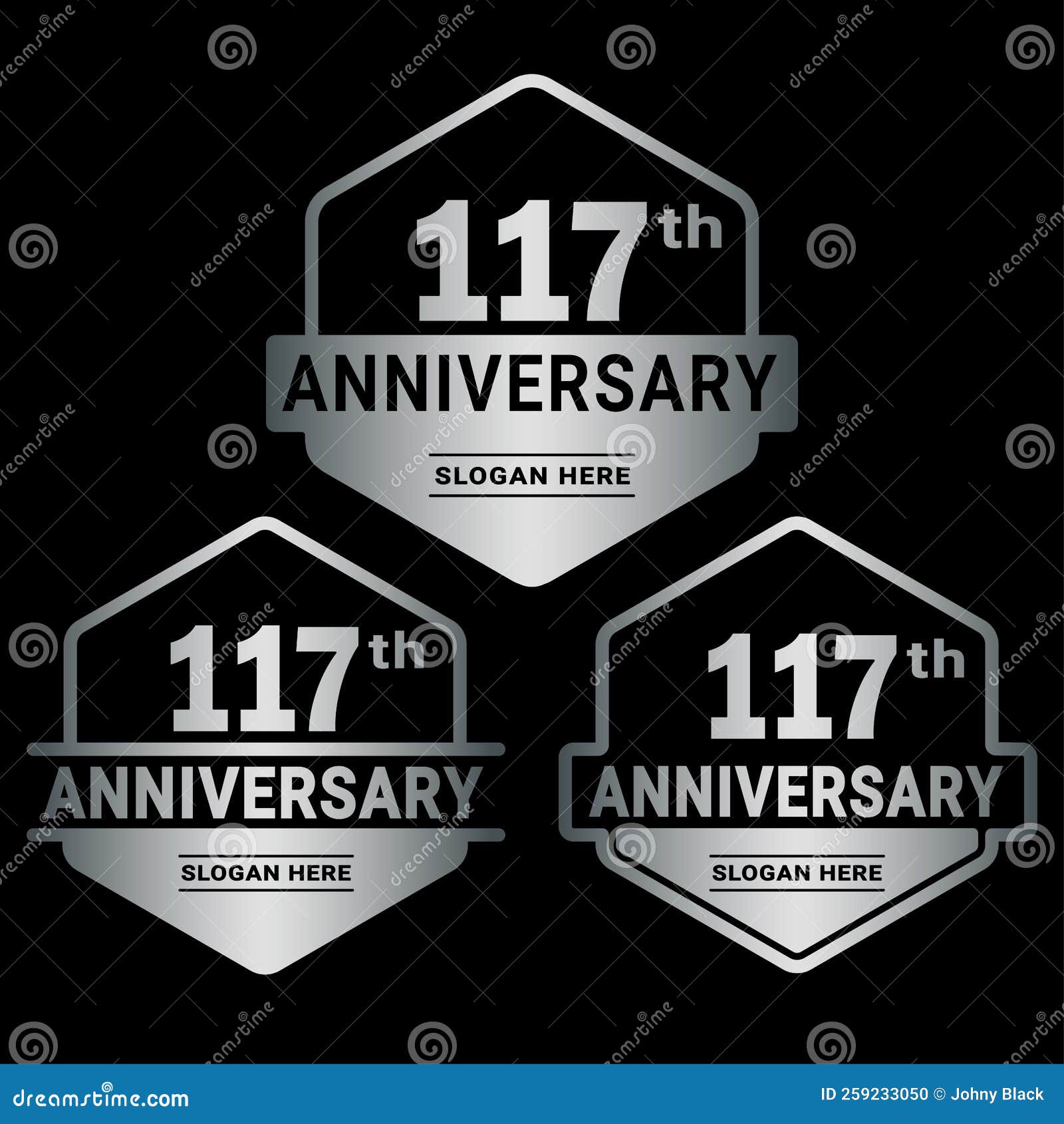 117 Years Anniversary Celebration Logotype. 117th Anniversary Logo ...