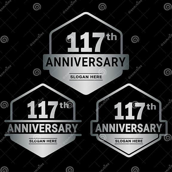 117 Years Anniversary Celebration Logotype. 117th Anniversary Logo ...