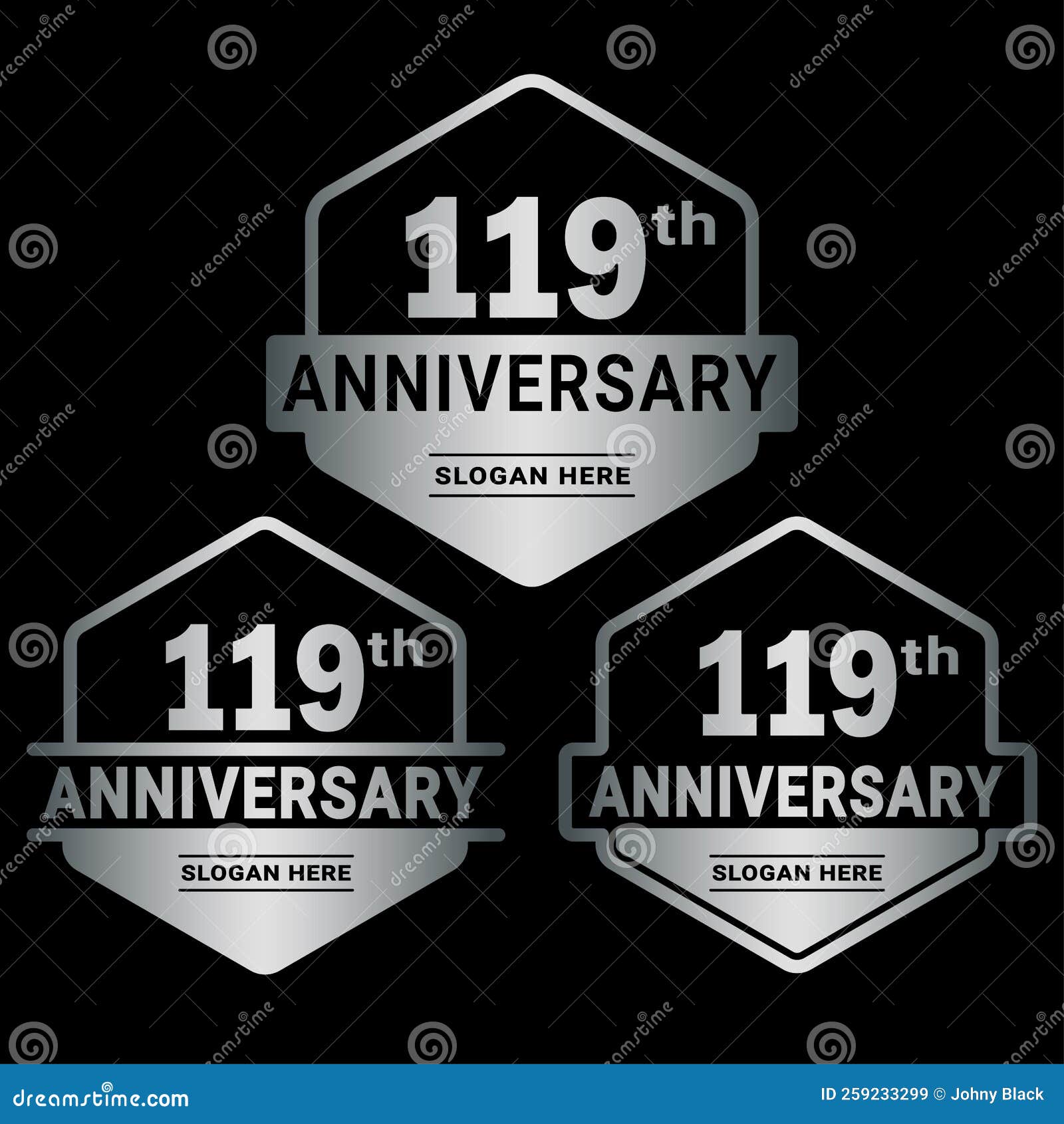 119 Years Anniversary Celebration Logotype. 119th Anniversary Logo ...