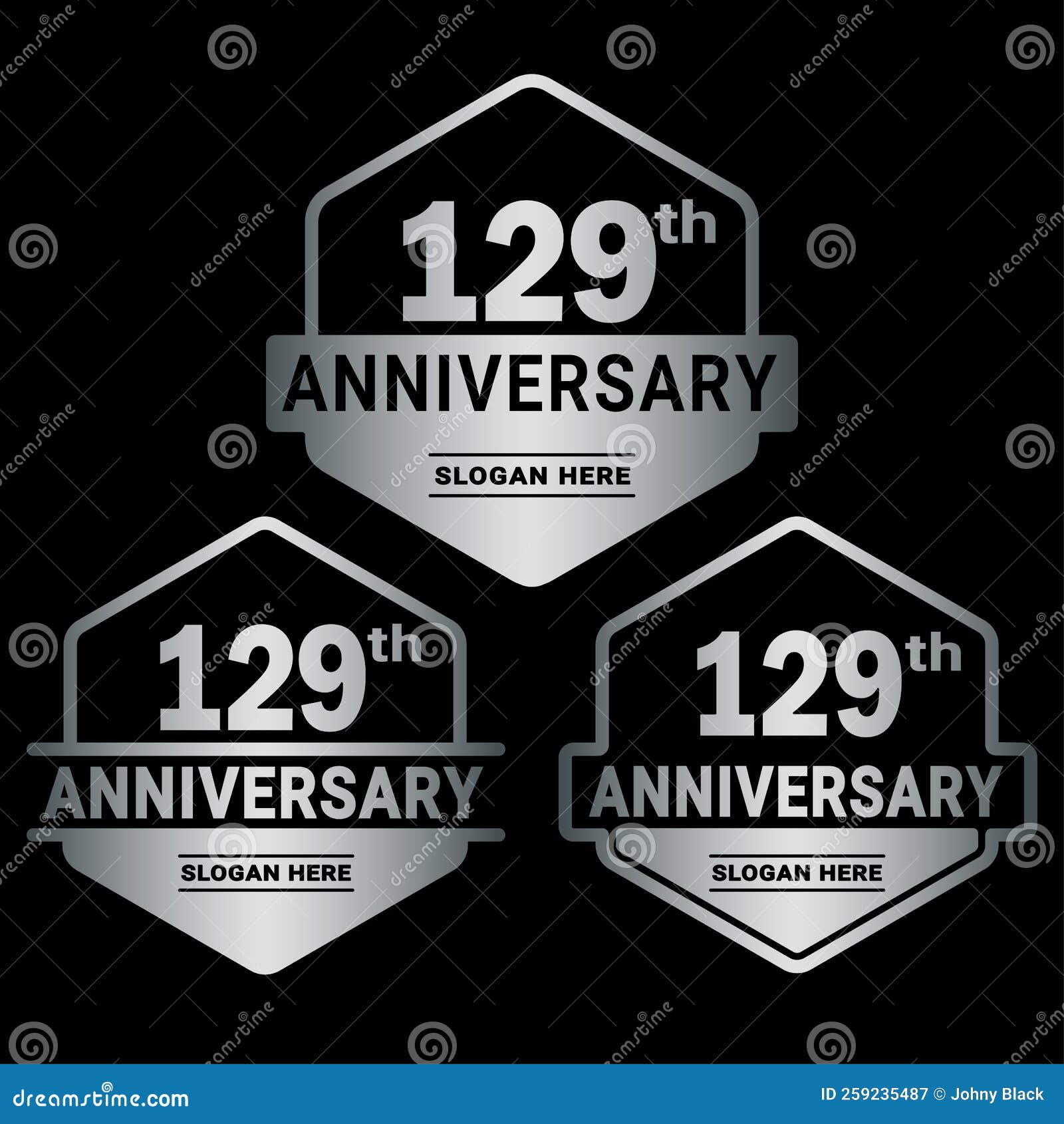 129 Years Anniversary Celebration Logotype. 129th Anniversary Logo ...