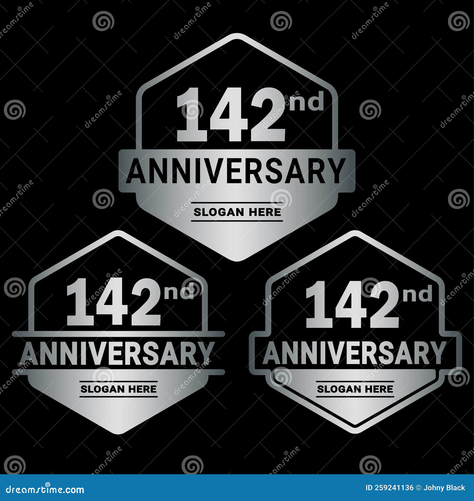 142 Years Anniversary Celebration Logotype. 142nd Anniversary Logo ...