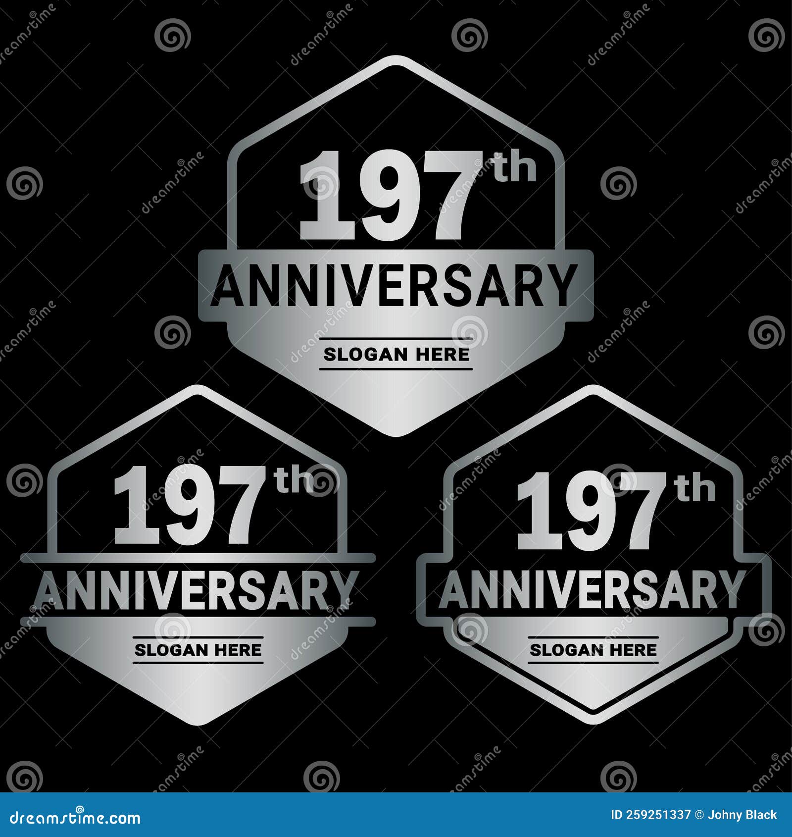 197 Years Anniversary Celebration Logotype. 197th Anniversary Logo ...