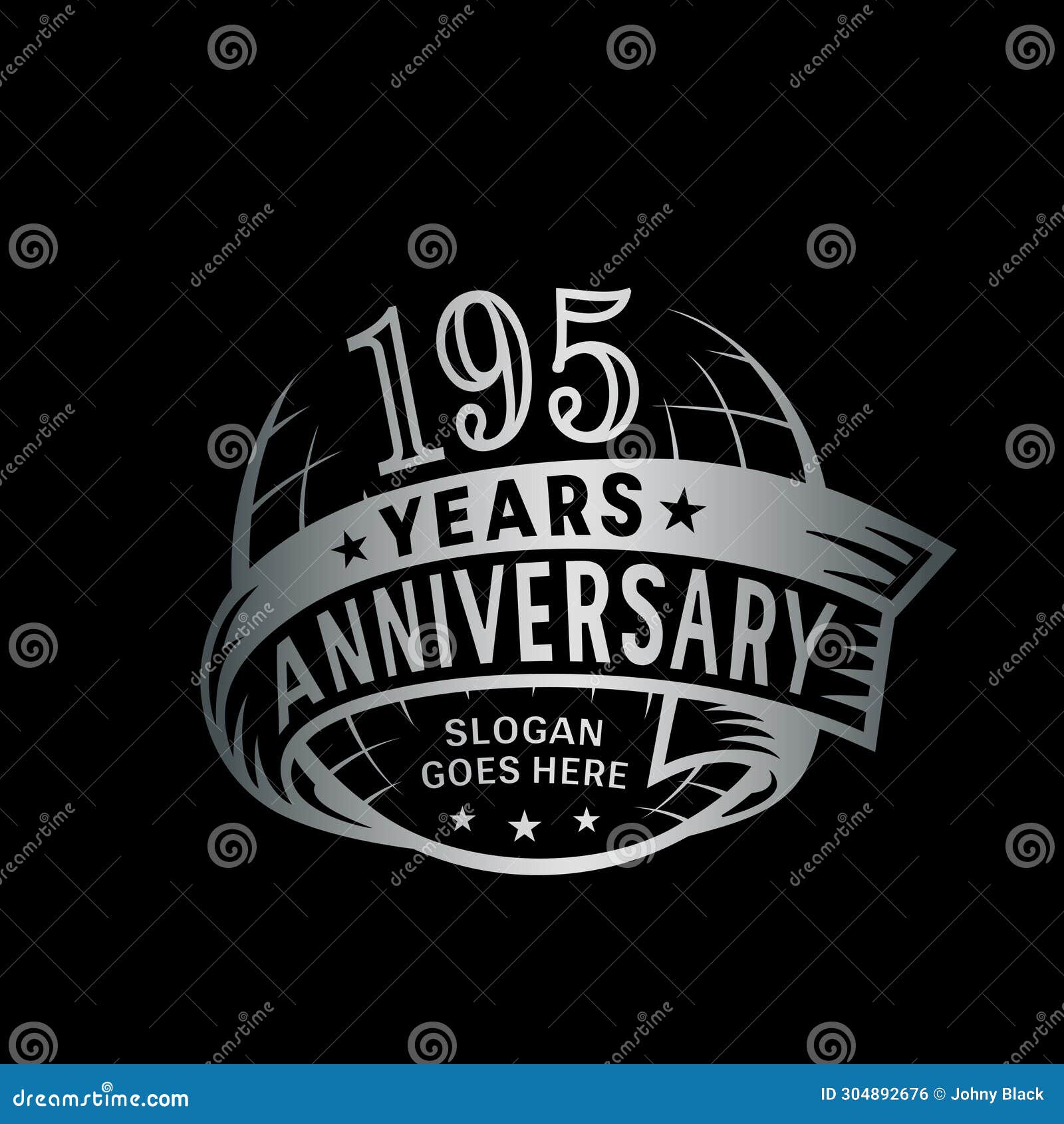 195 Years Anniversary Design Template. Anniversary Vector and ...