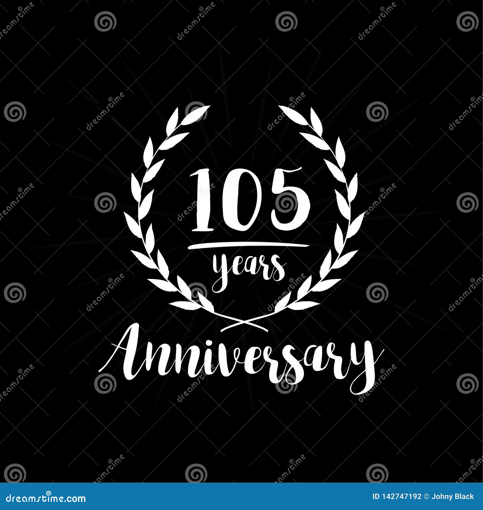 105th Anniversary Design Template. 105 Years Logo. 105 Years Vector And ...