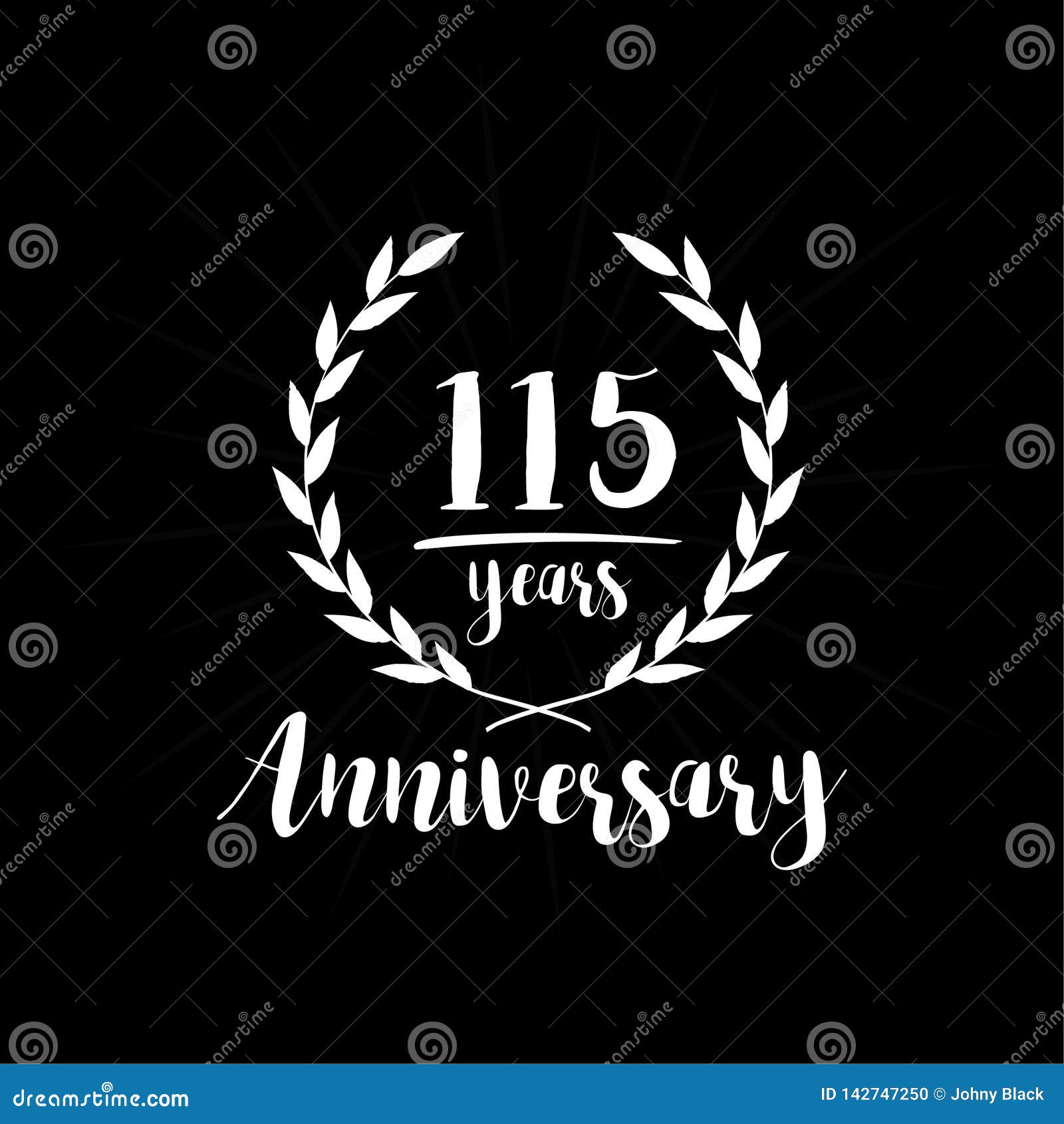 115th Anniversary Design Template. 115 Years Logo. 115 Years Vector And ...