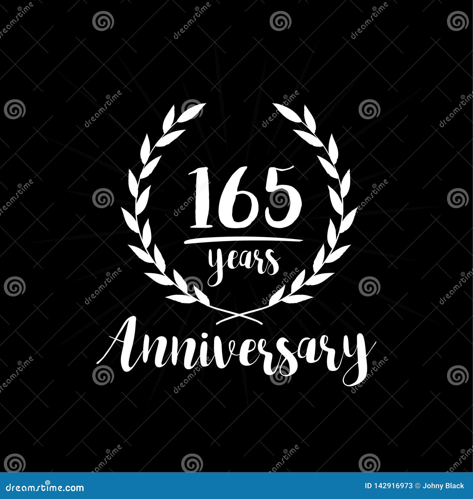 165th Anniversary Design Template. 165 Years Logo. 165 Years Vector And ...